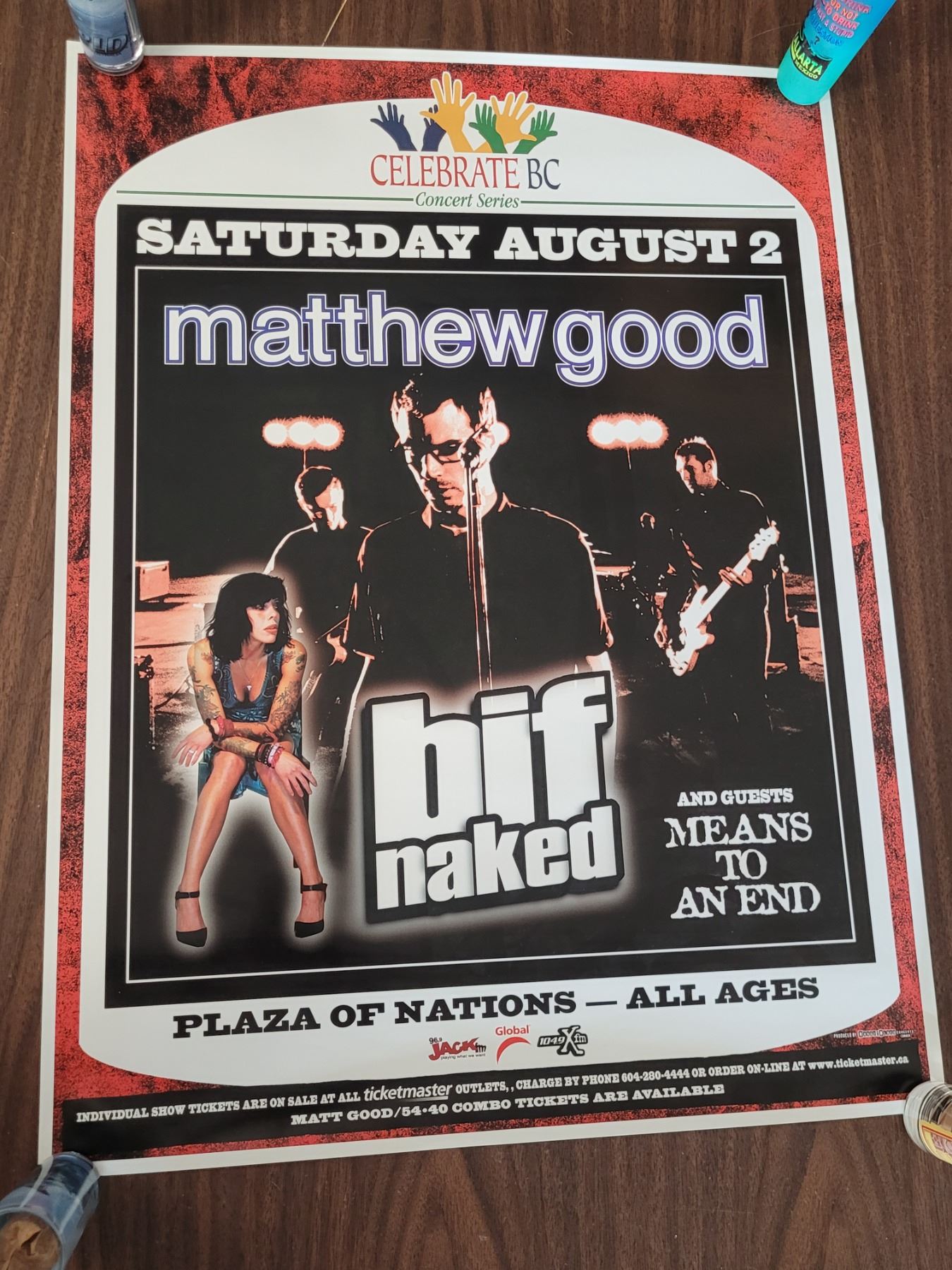 Matthew Good bif naked Concert Advertisement Poster