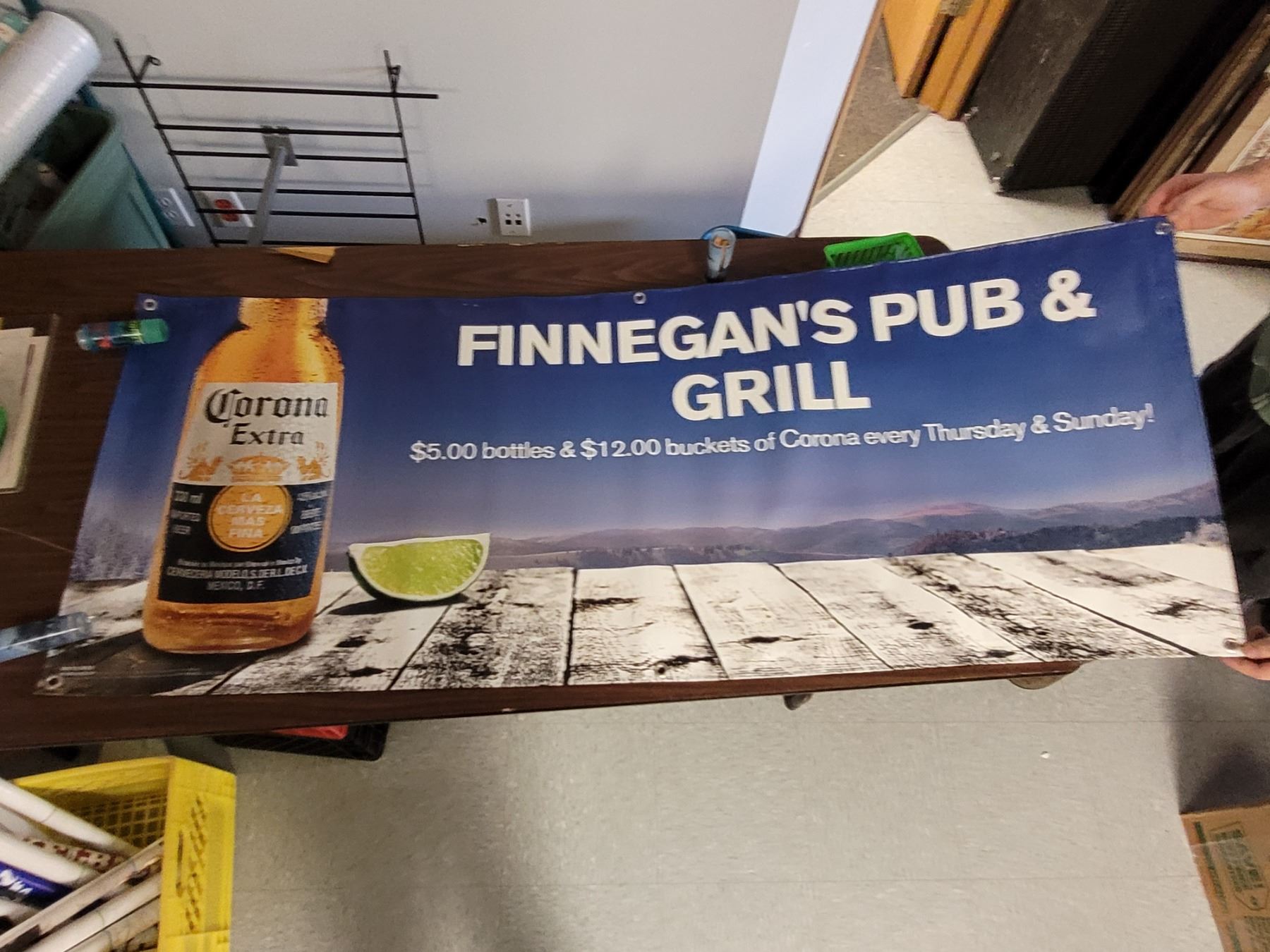 NOS Corona Vinyl Beer Advertisement - Unhung