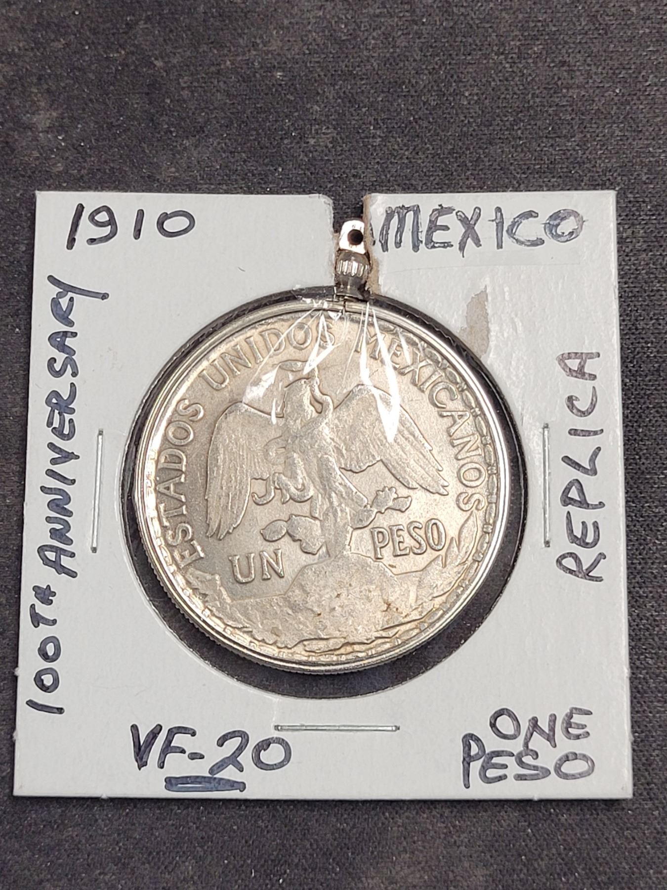 1910 Mexico 100th Anniversary "Cry For Independence" One Peso Coin ...