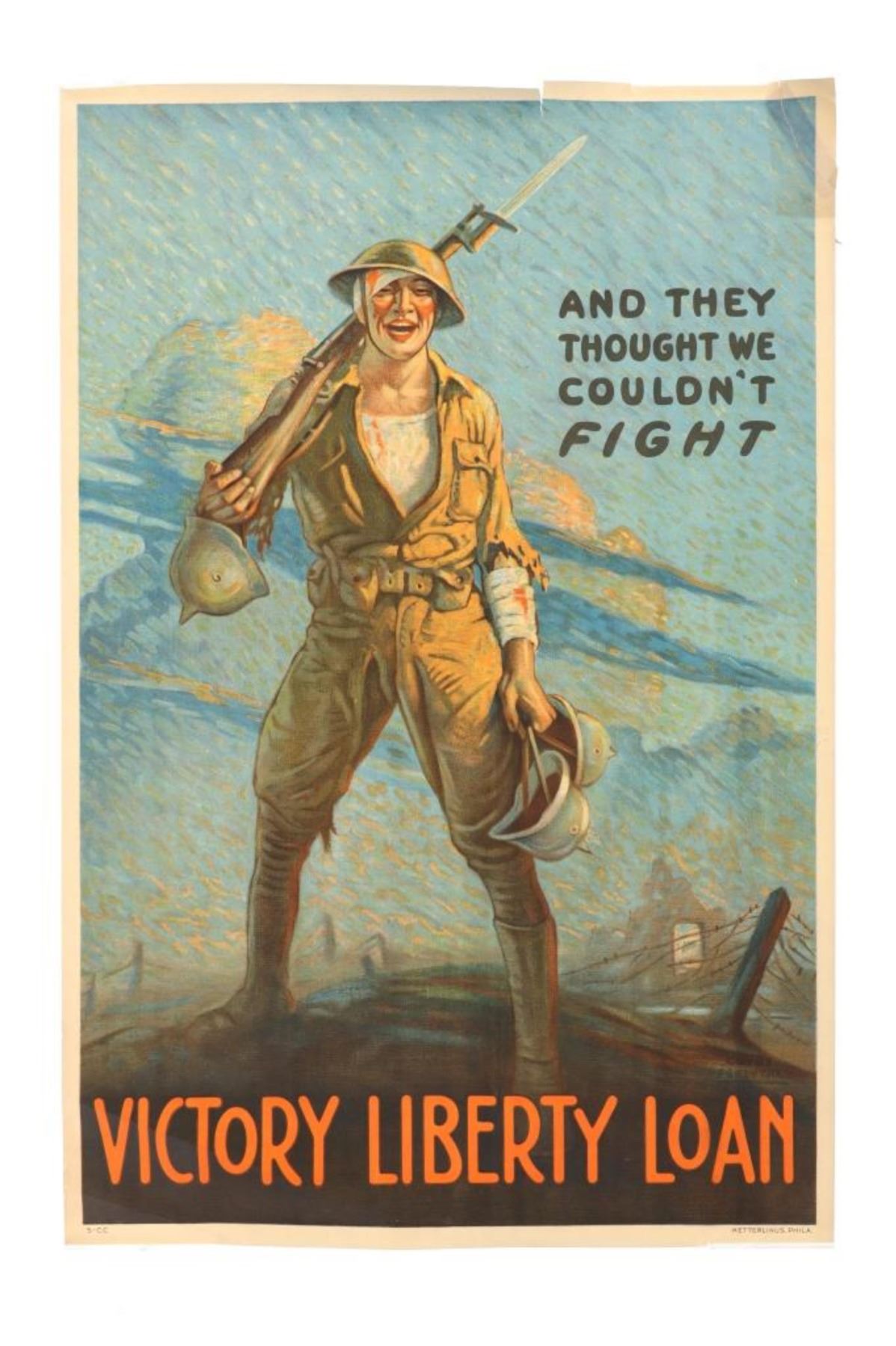 Original WWI Victory Liberty Loan War Bond Poster