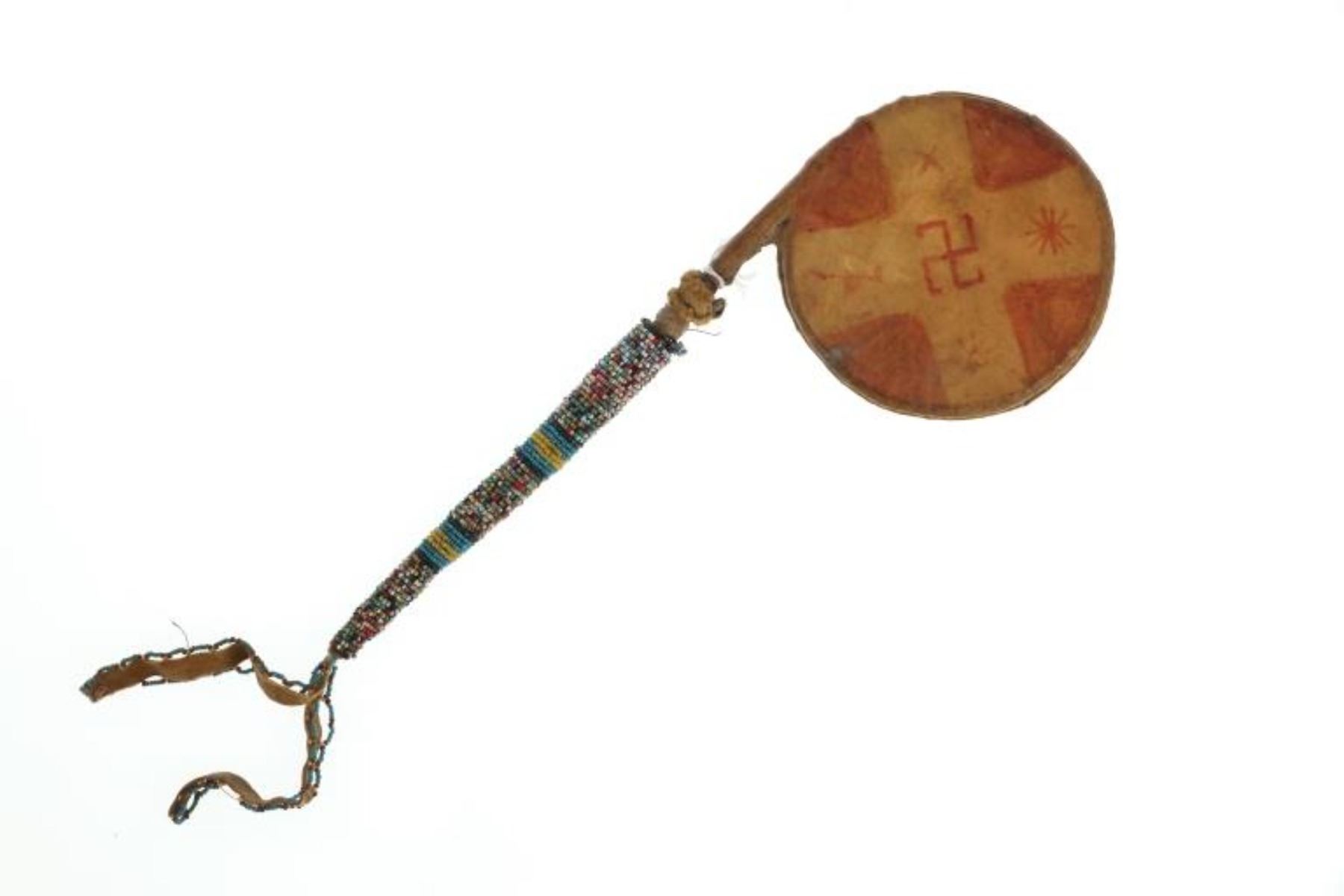 19th C. Ojibwa Midewiwin Whirling Log Rattle