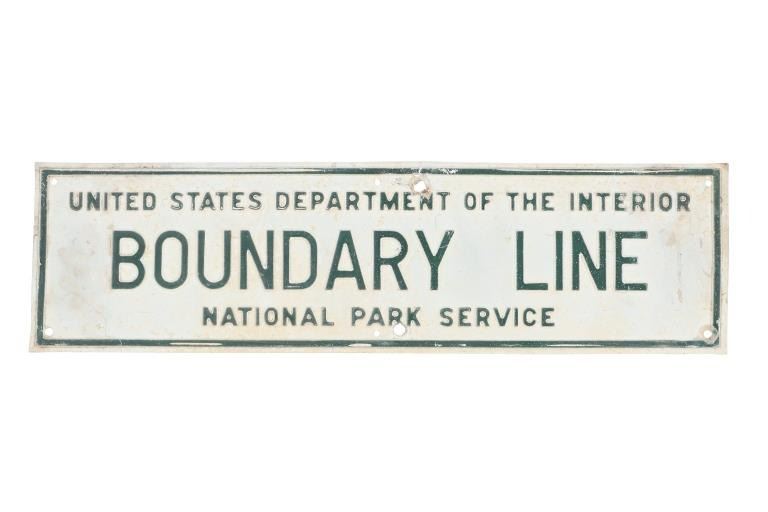 Original Yellowstone National Park Boundary Sign