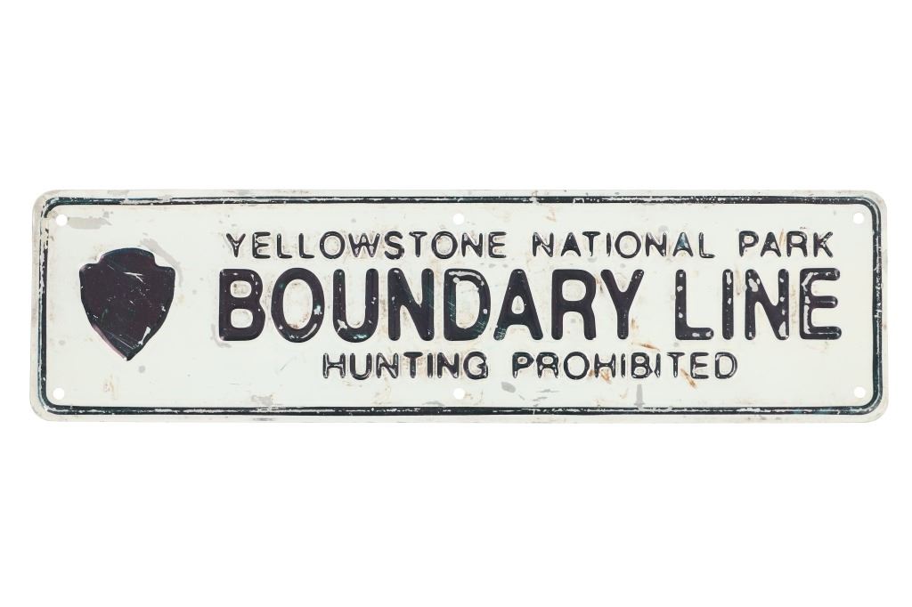 C. 1930- Yellowstone National Park Boundary Sign