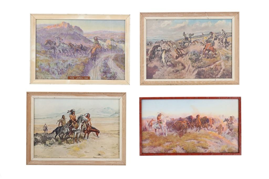 Vintage Charlie Russell Print Collection, (4)