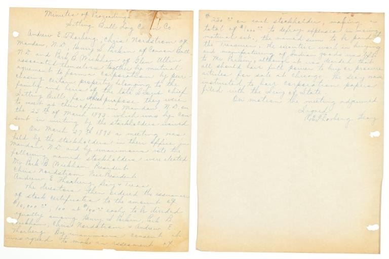 Ca. 1893 Sitting Bull Log Cabin Handwritten Letter