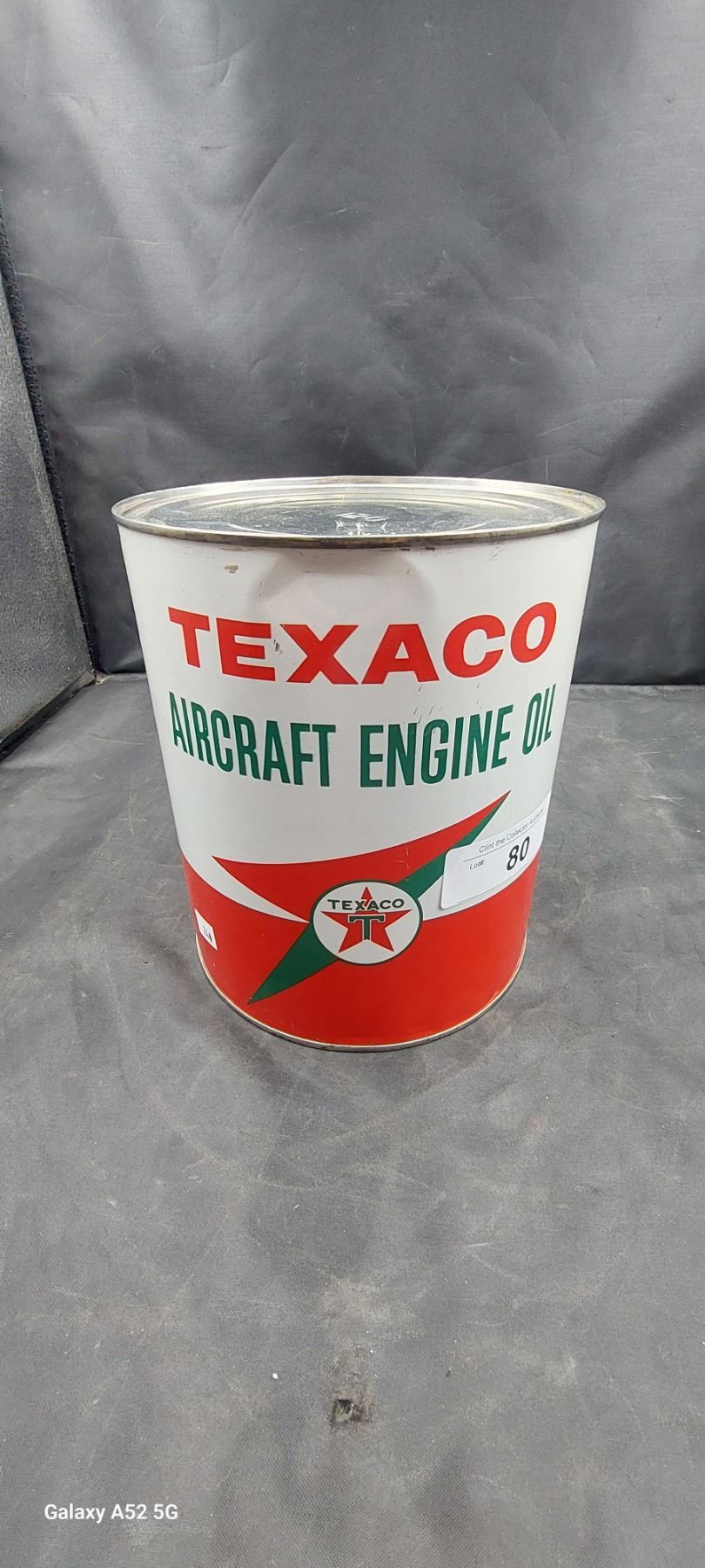 Vintage Nice Condition Texaco Air craft engine oil 1 gallon can full