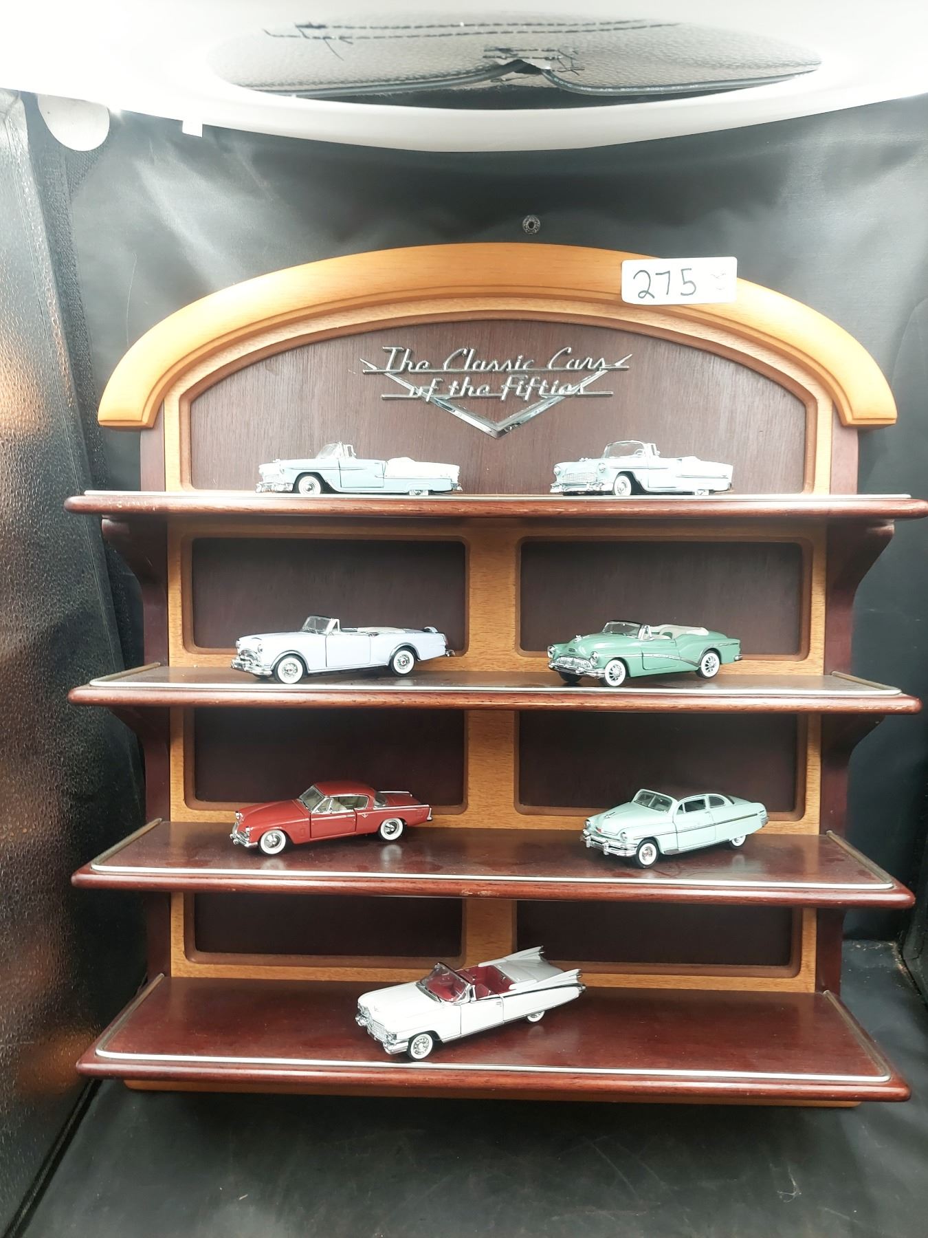 High Quality classic cars of the 50s wood display shelf includes 7 die ...