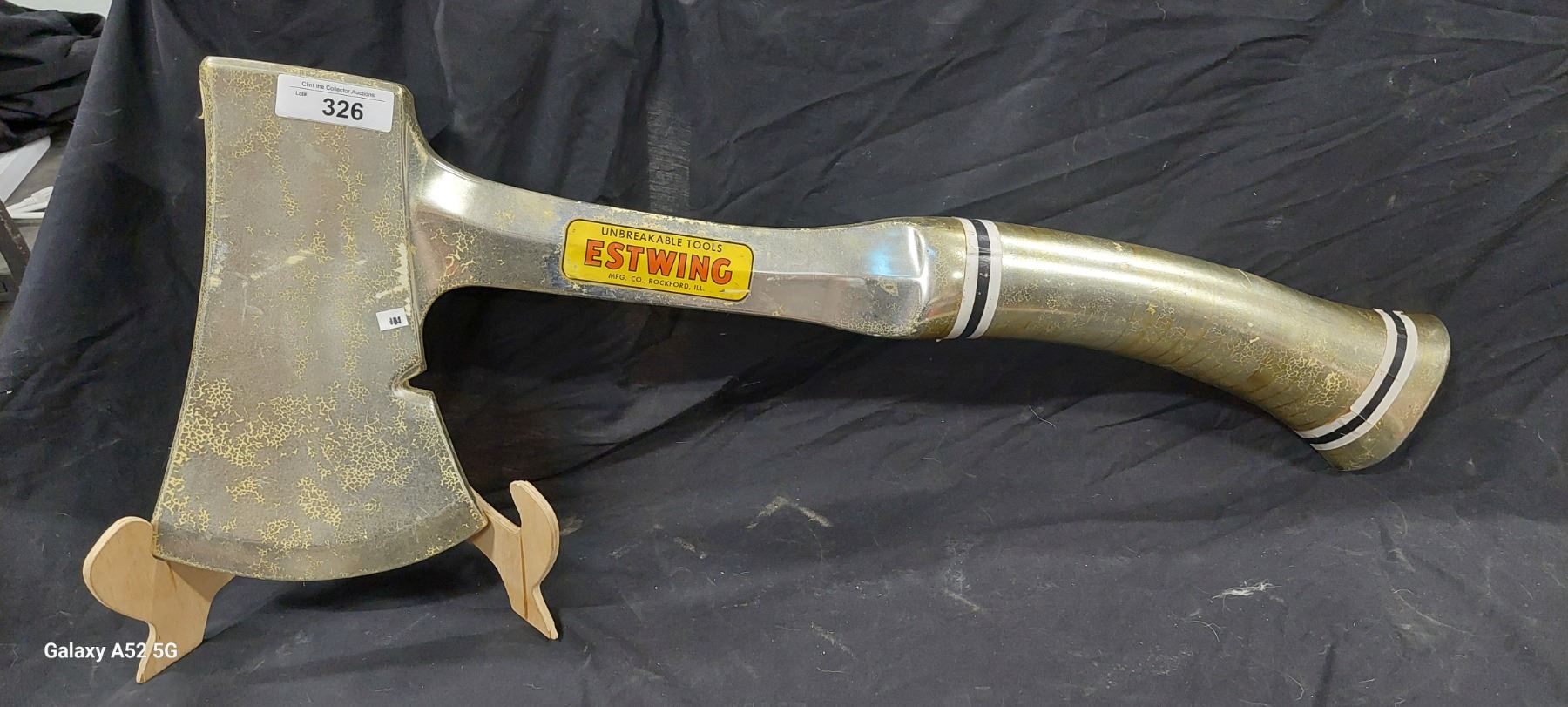 Vintage Estwing Axe Store Display, plastic 13"x37"
