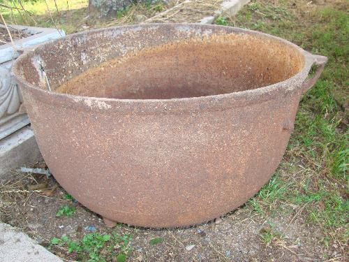 Large cast iron pot