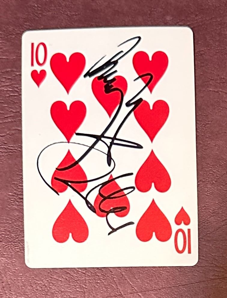 Jimmy Page Robert Plant Autographed Playing Card