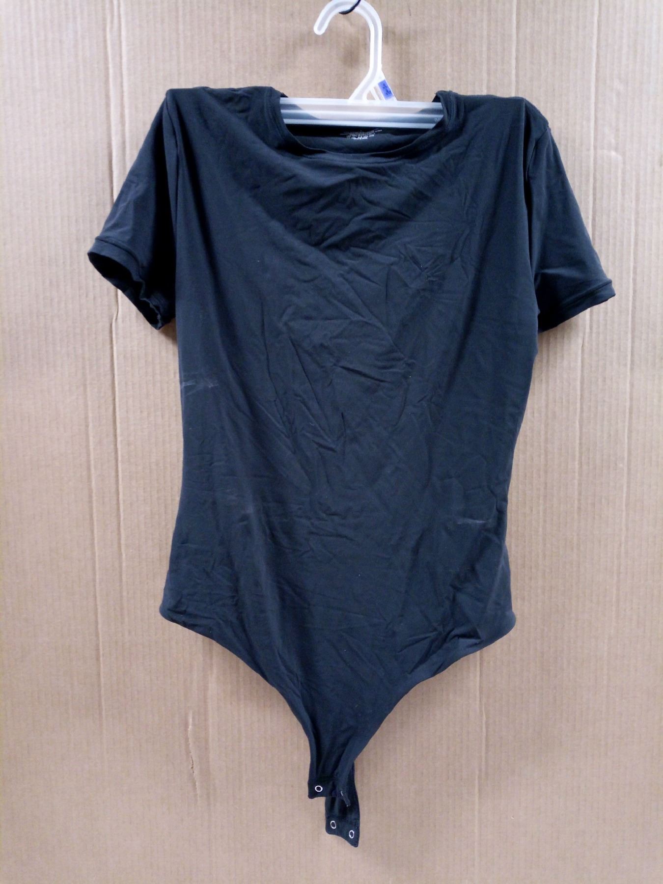 Shaperx Womens Long Sleeve V Neck Bodysuit With Thong Soft Body-Hugging ...