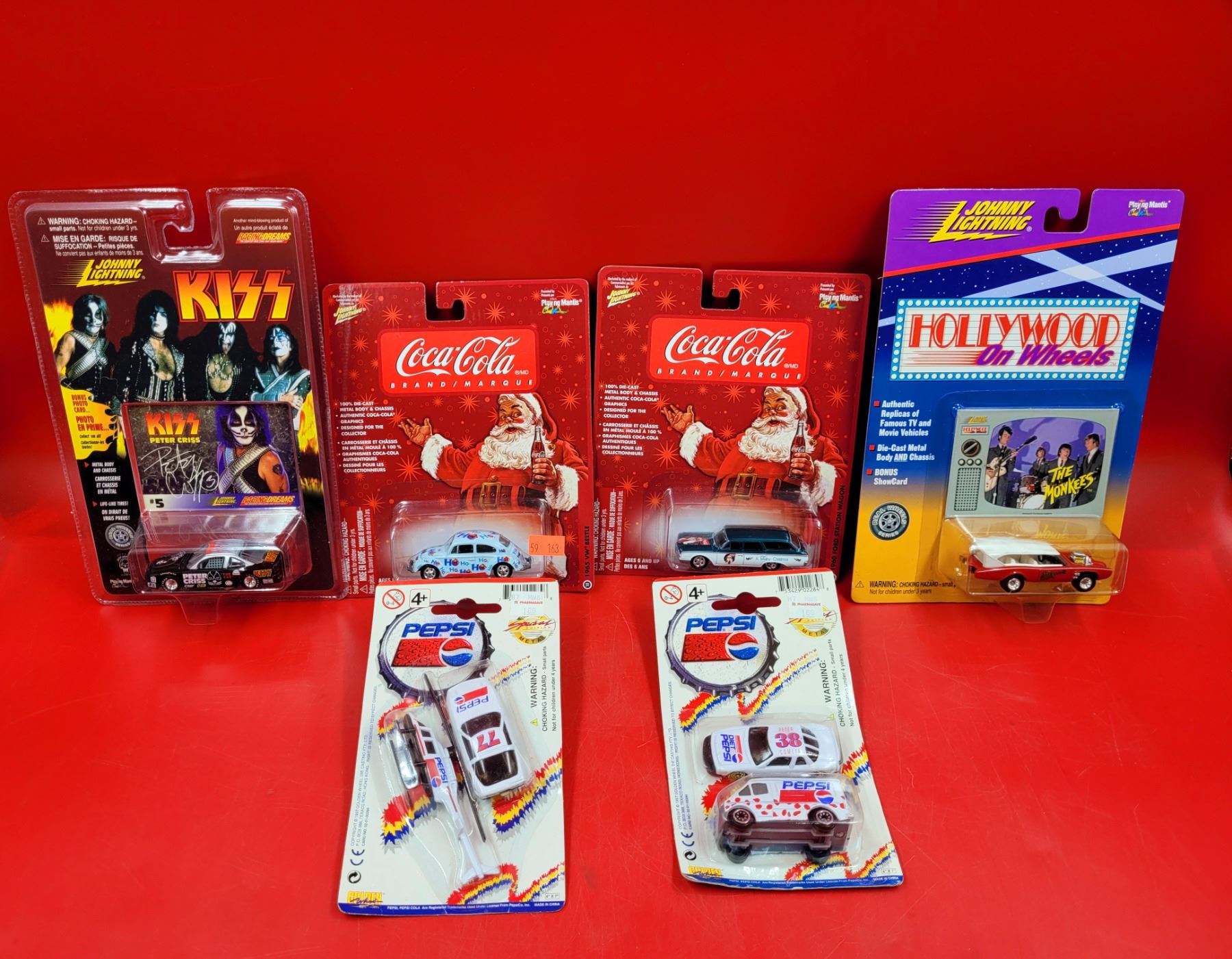 Johnny Lightning Coca-Cola, Kiss, Hollywood On Wheels & Pepsi Die Cast ...