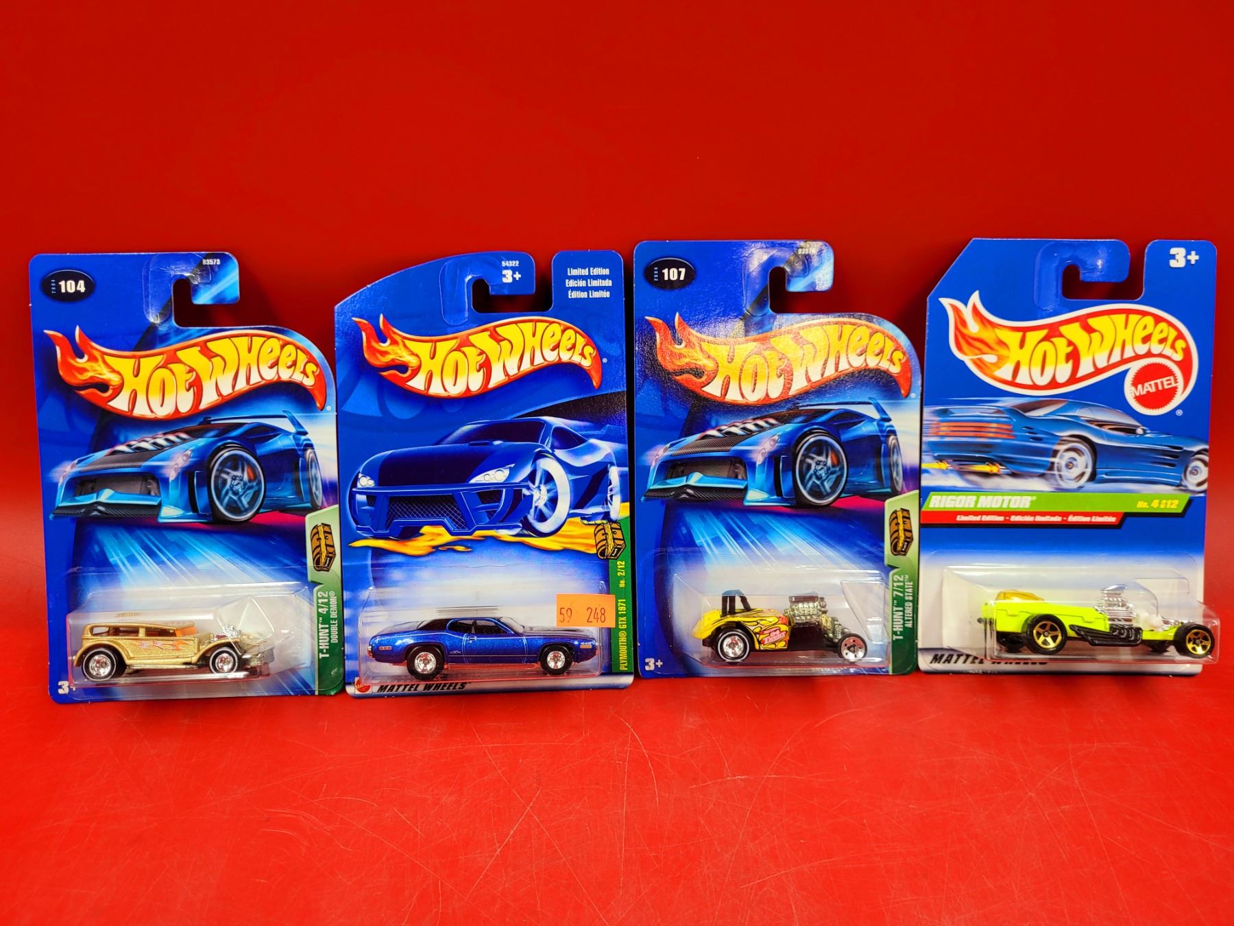 4 Sealed Treasure Hunt Hot Wheels Die Cast Cars
