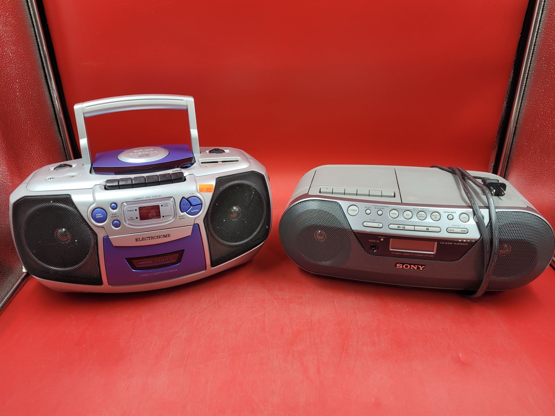 Sony & Electrohome CD/Cassette Boomboxes