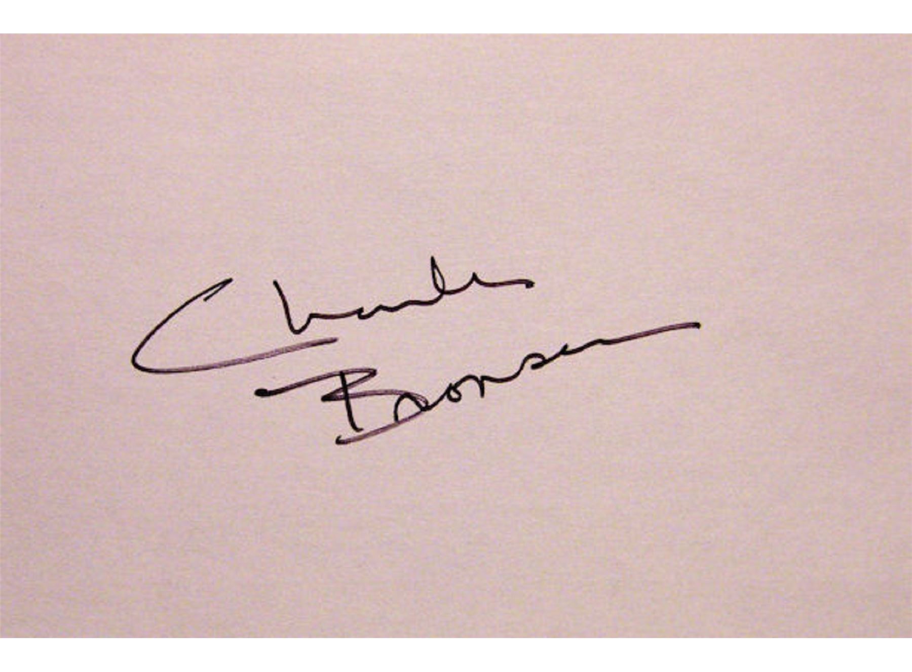 Charles Bronson signature slip