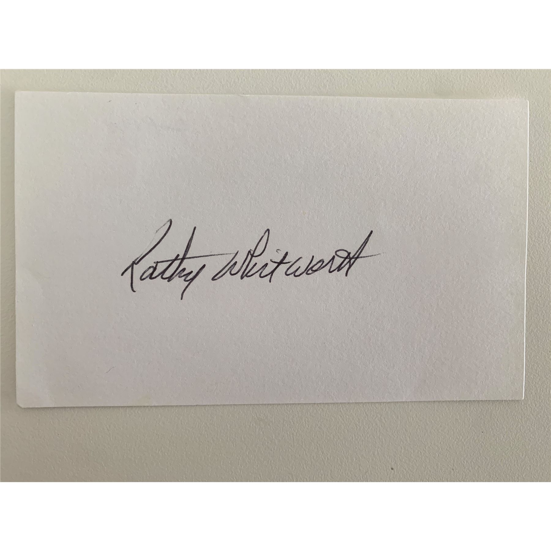 Kathy Whitworth original signatures