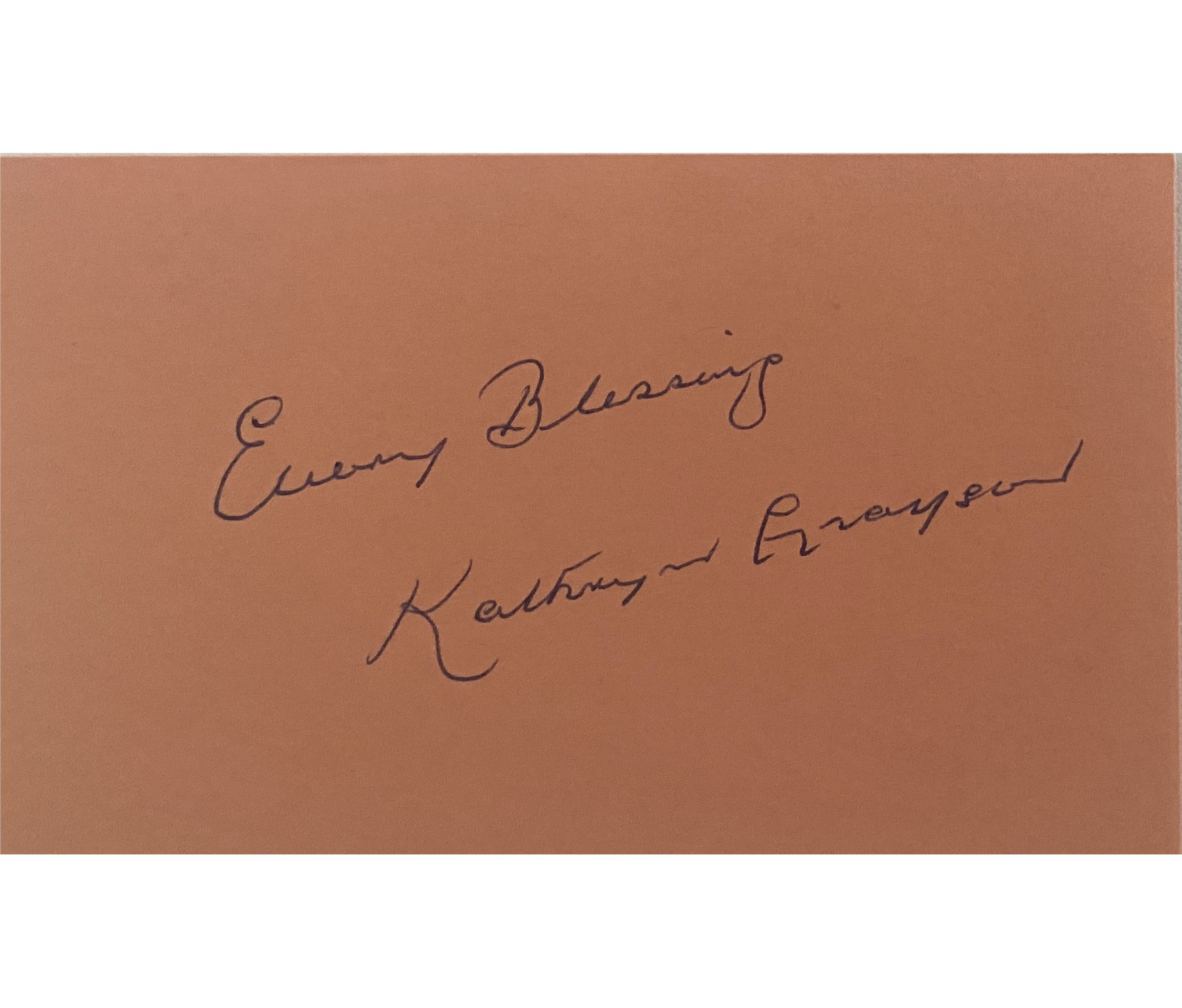 Kathryn Grayson original signature