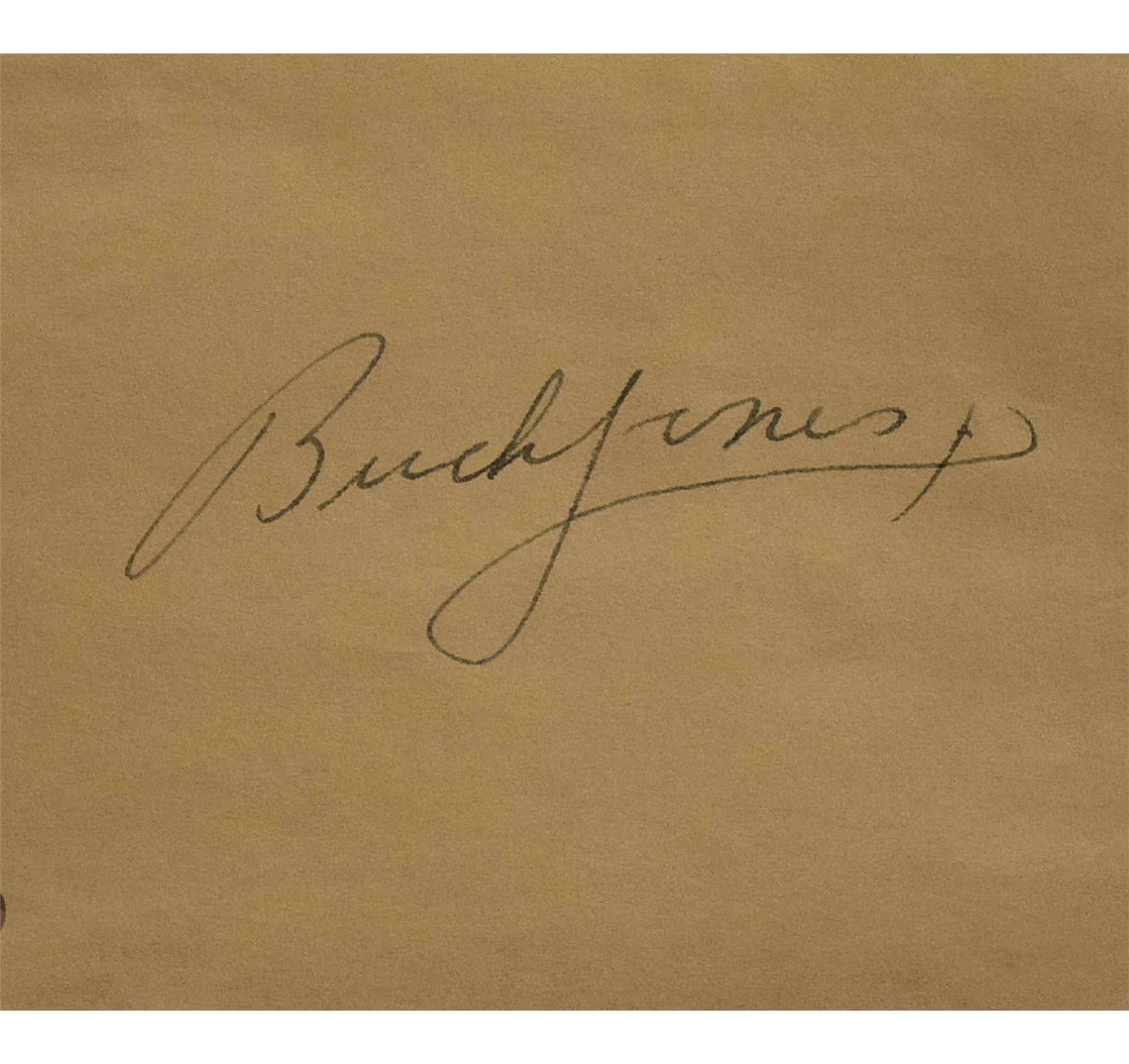 Buck Jones signature slip