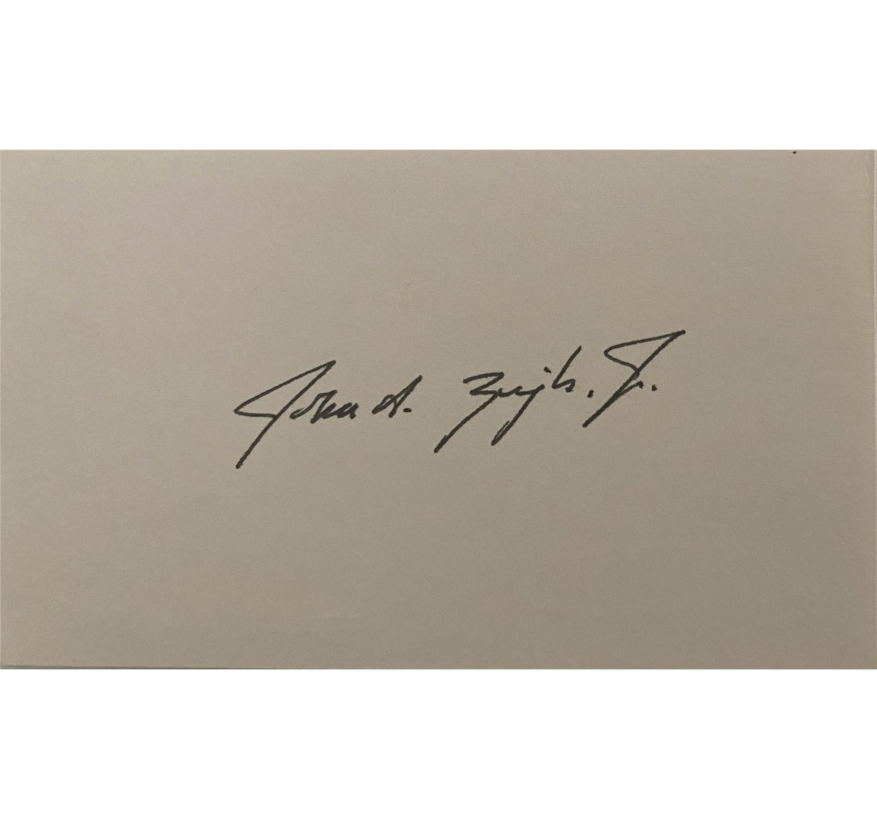 President of the NHL John A. Ziegler Jr original signature original ...