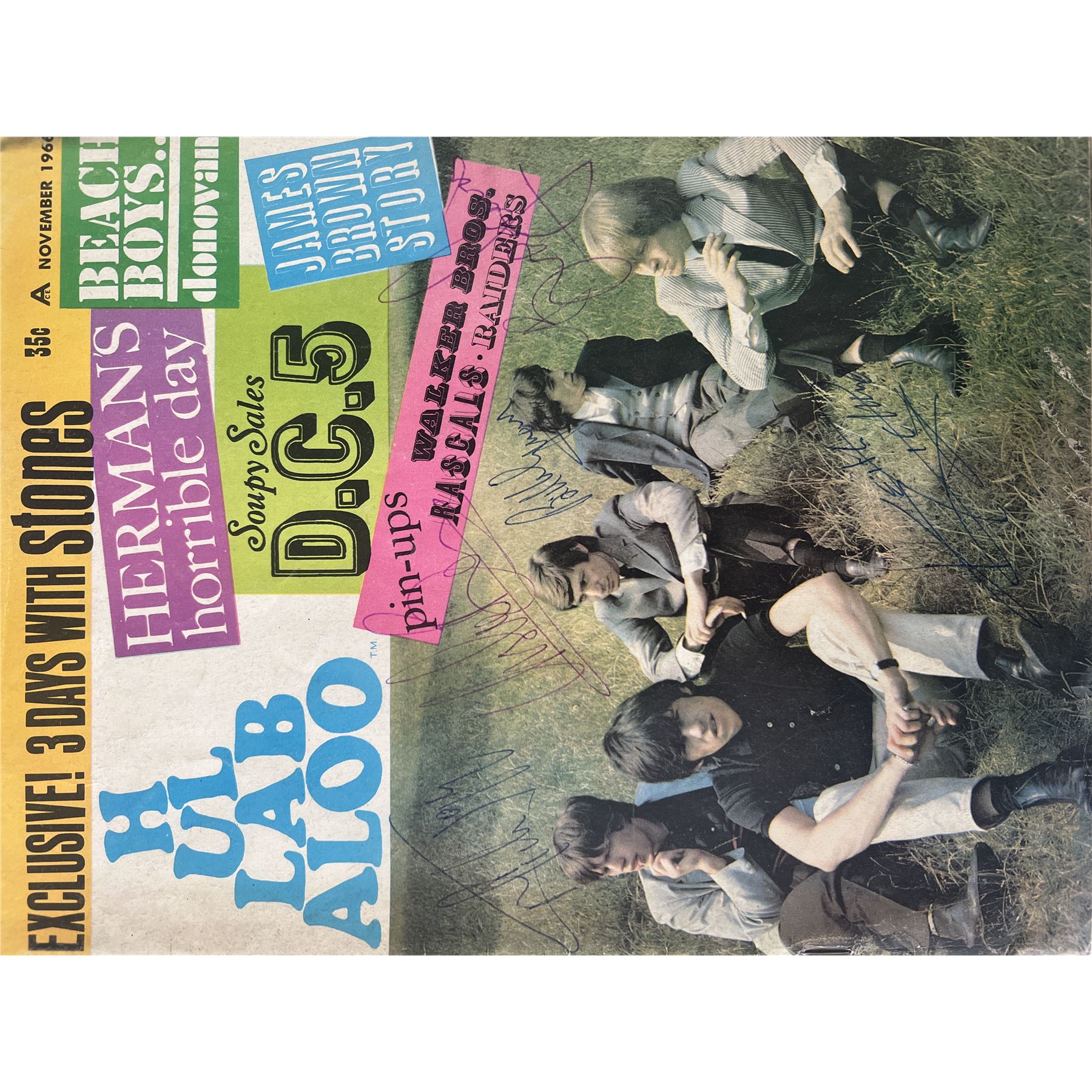 Rolling Stones signed Hullabaloo signed magazine GFA authenticated