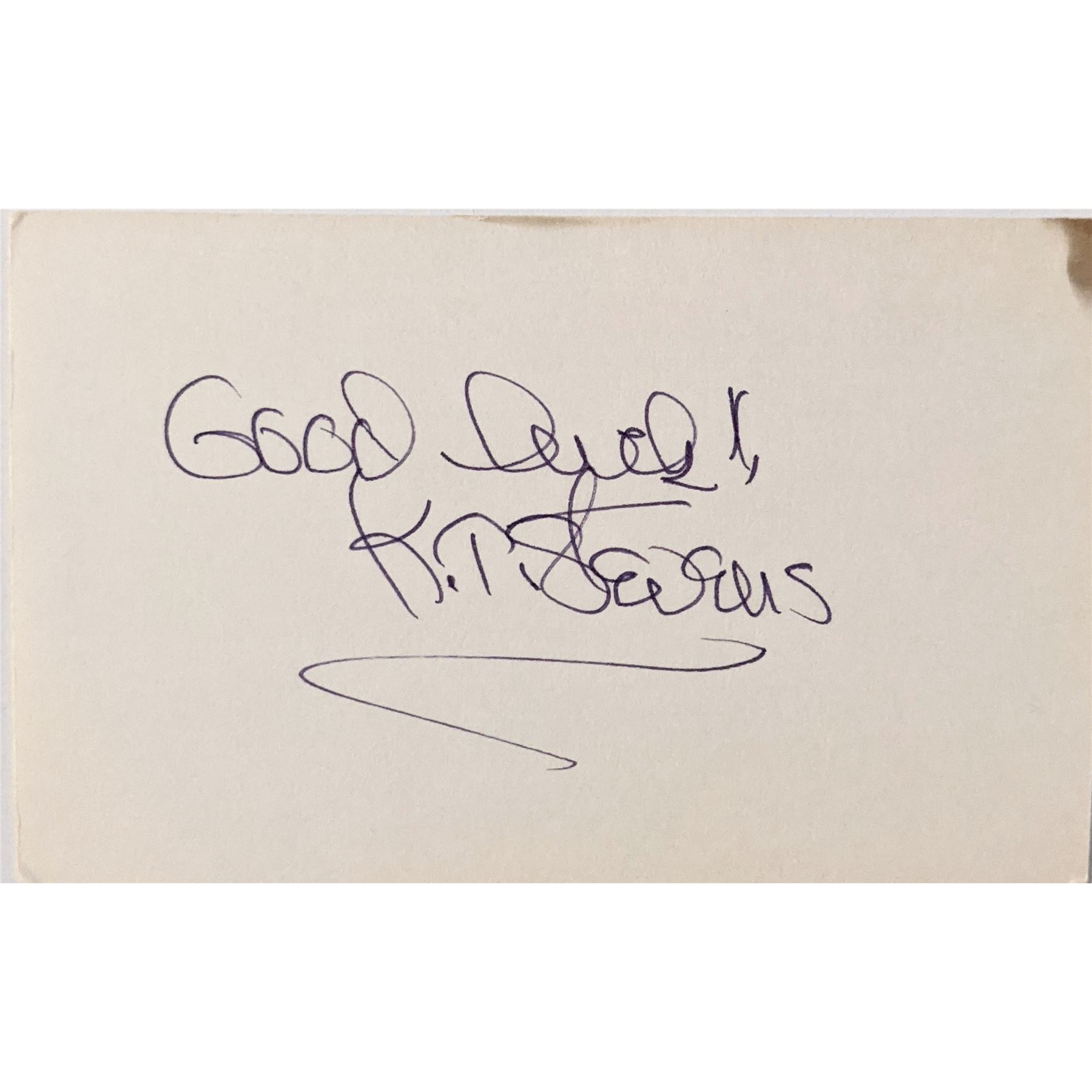 Actress K.T. Stevens autograph