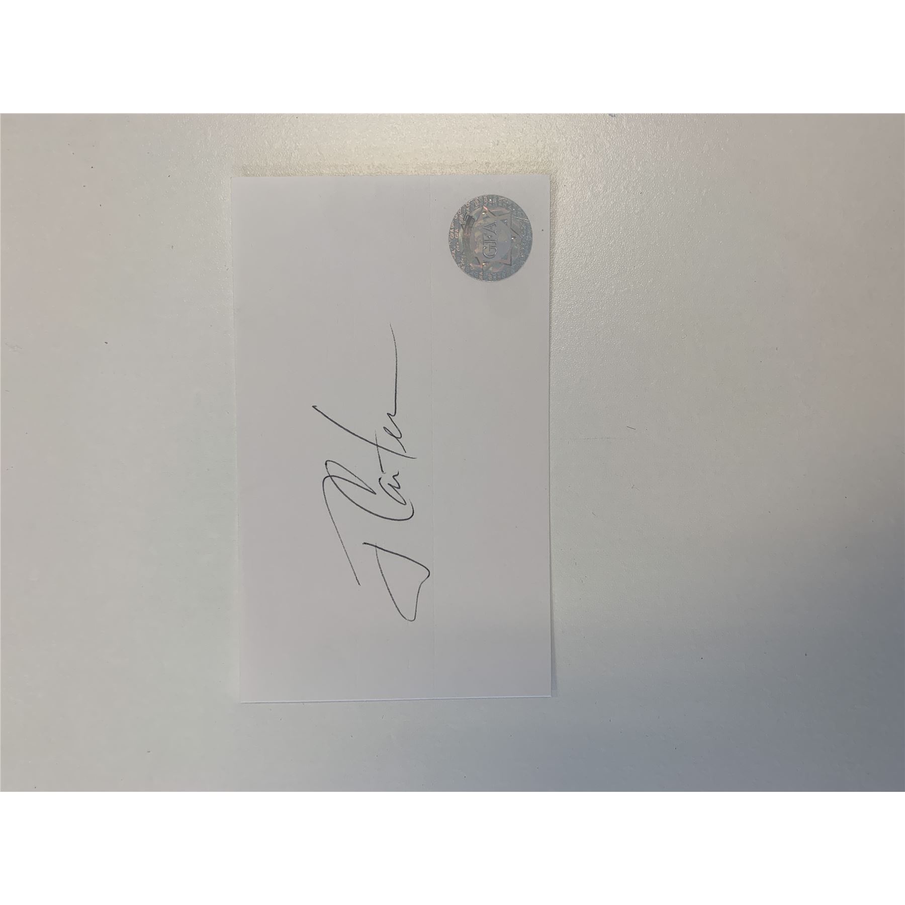 Jimmy Carter original signature. GFA Authenticated Jimmy Carter original signature. GFA Authenticated