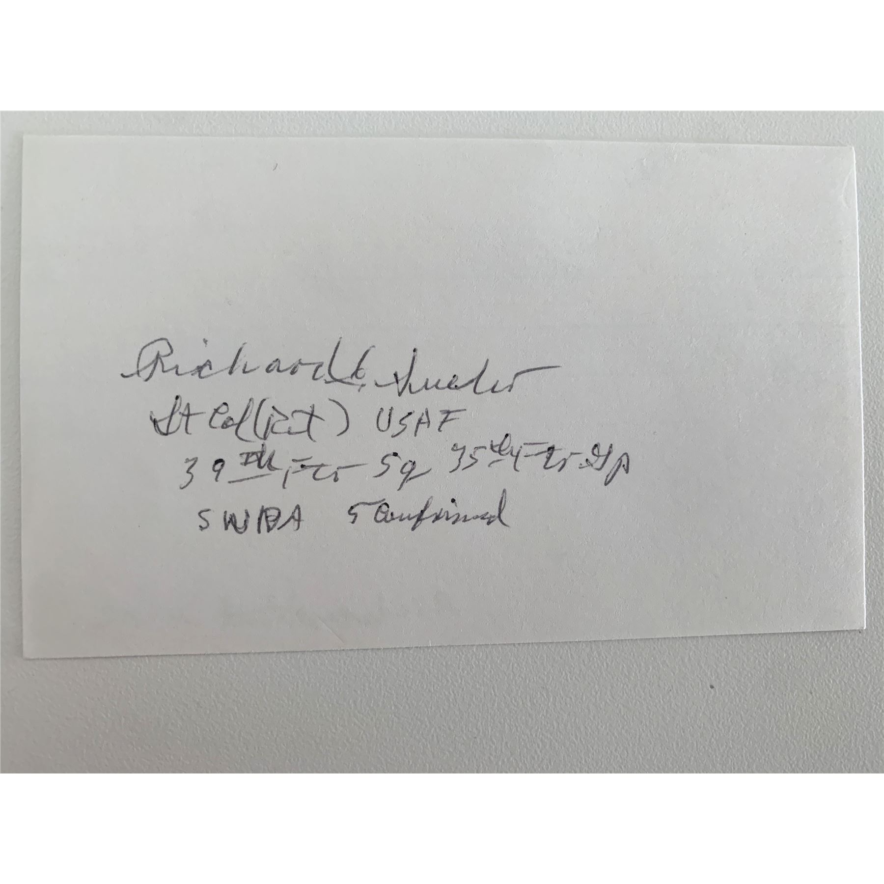 Richard Suehr original signature