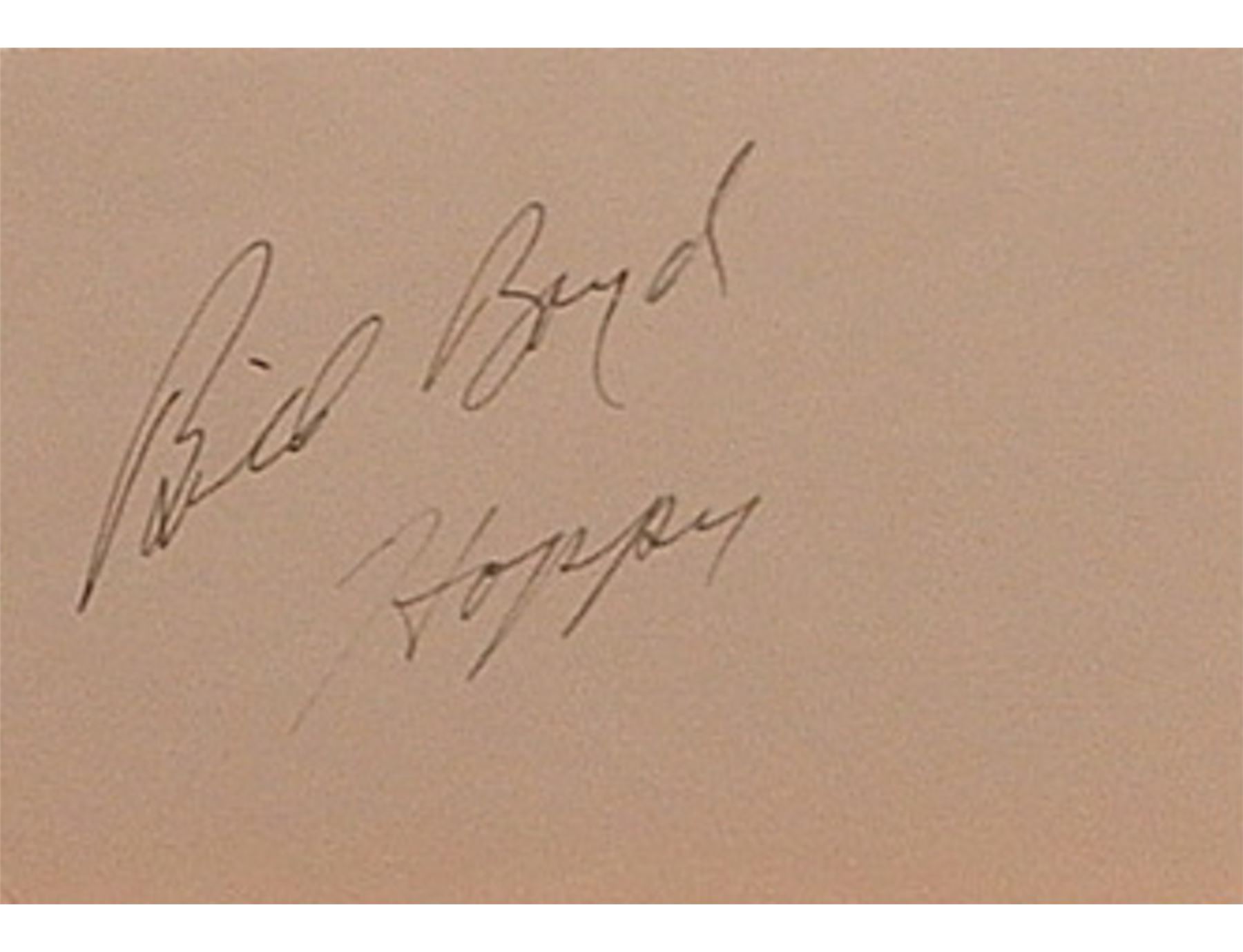 Bill Boyd signature slip