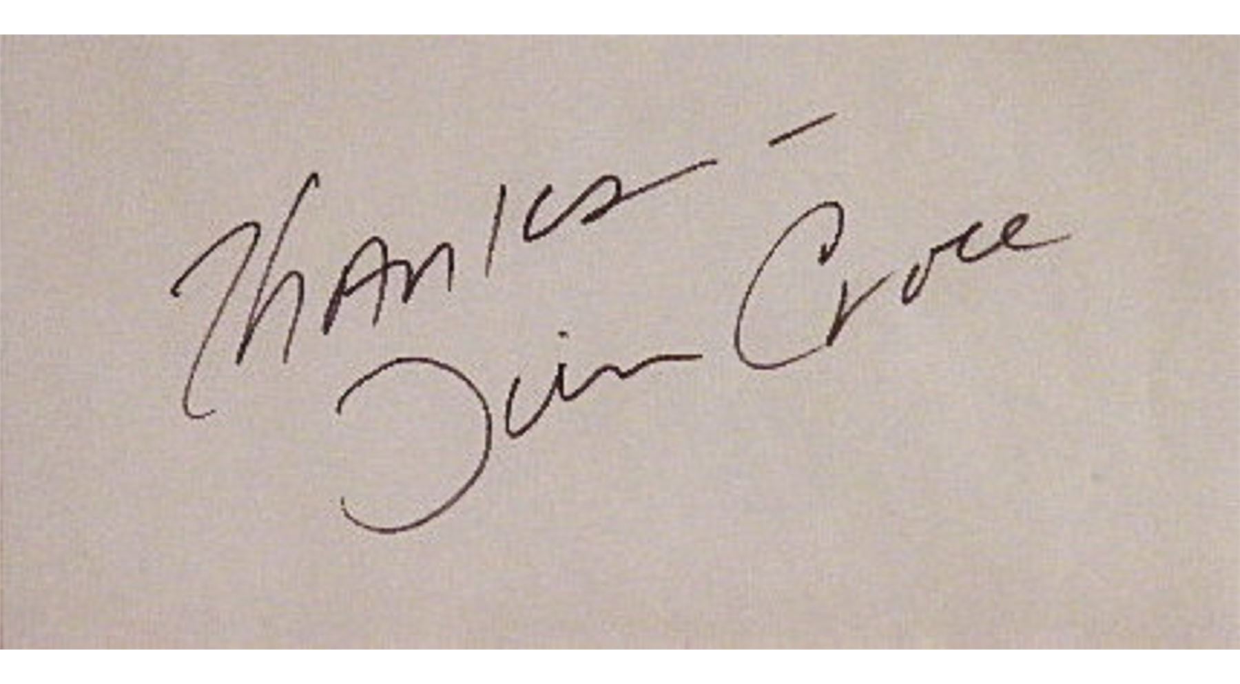 Singer Jim Croce signature slip