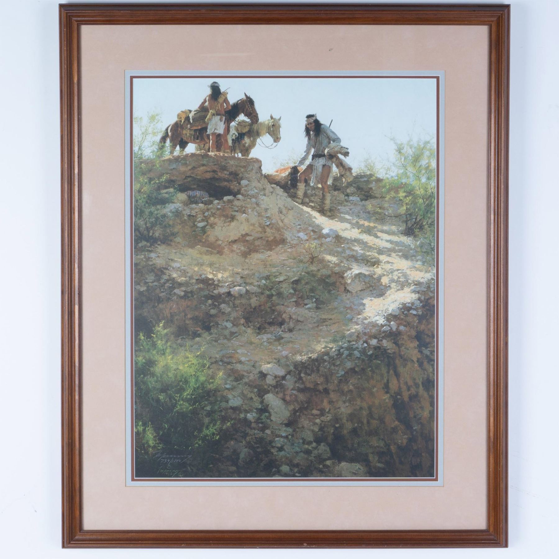 Howard Terpning, Native American Lithograph on Paper Signed