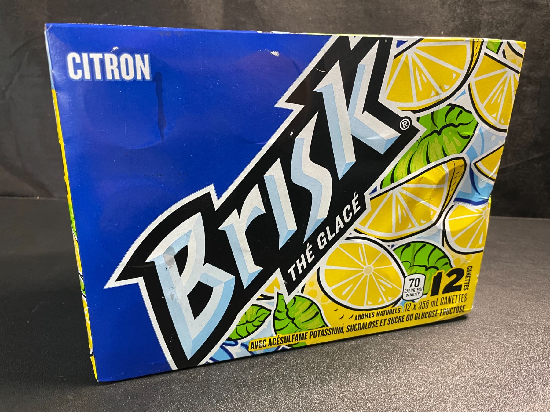 1 Case of Brisk Lemon Iced Tea - 12 Cans Included (355ml Each) - BB ...
