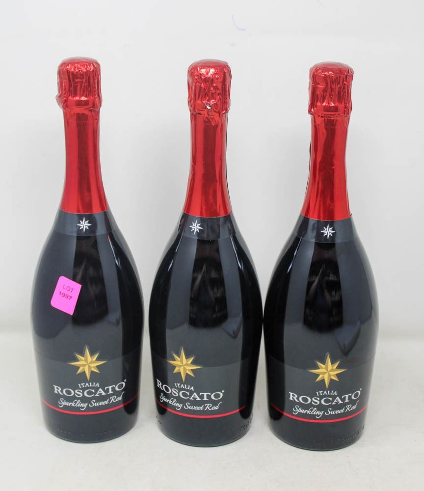 LOT OF 3-ITALIA ROSCATO SPARKLING SWEET WINE 750ML