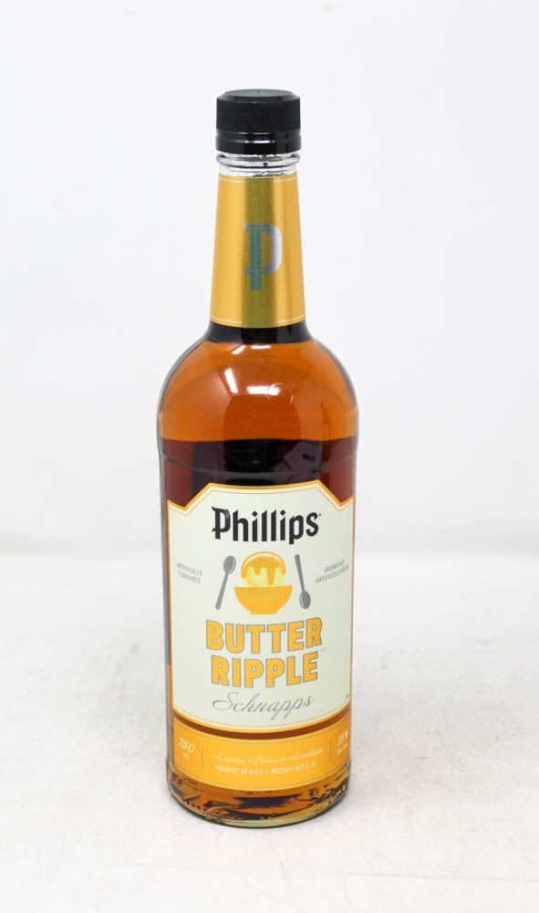 PHILLIPS BUTTER RIPPLE SCHNAPPS LIQUOR 750ML 15%