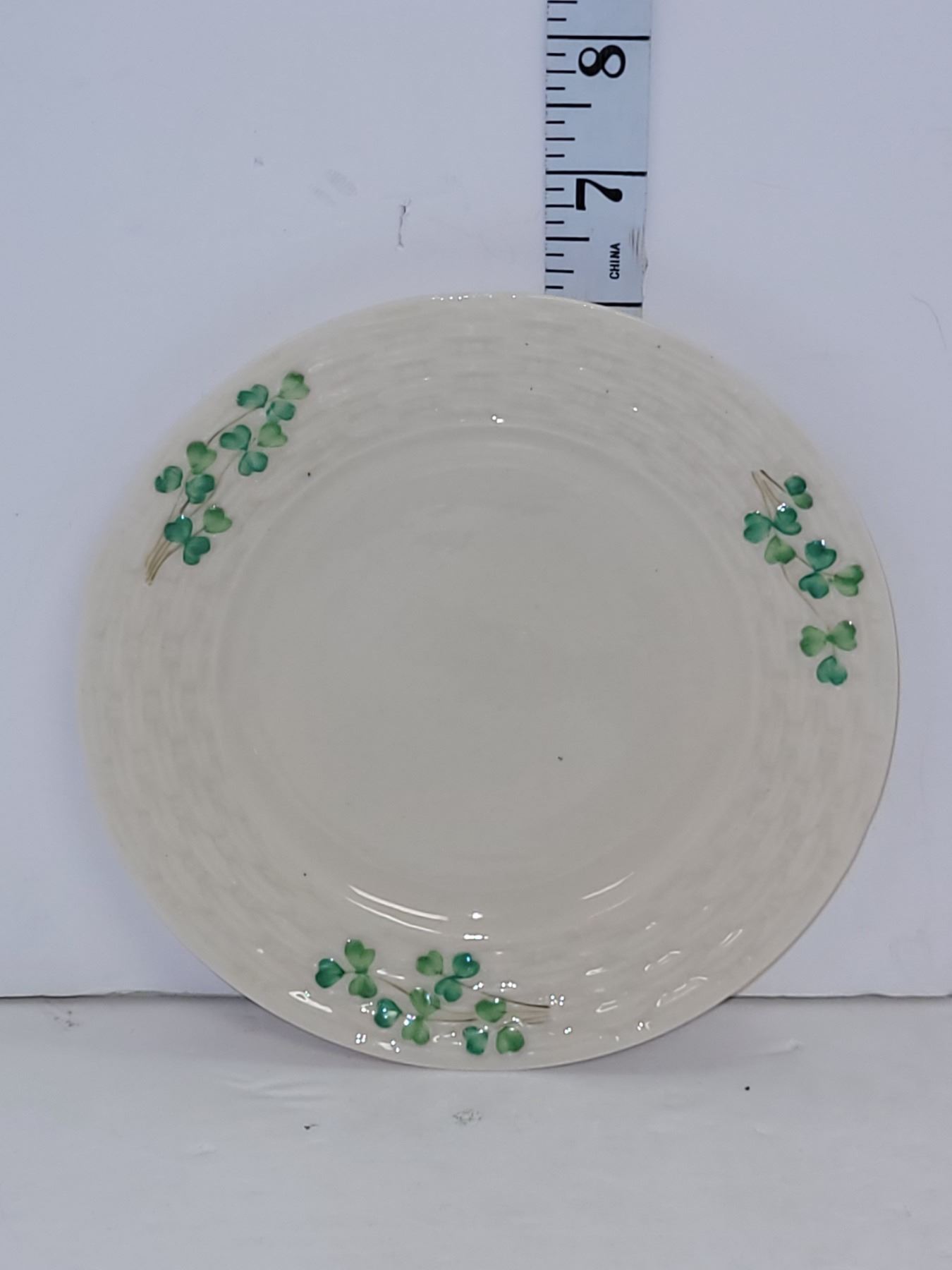 Early Century Belleek Black Mark Plate