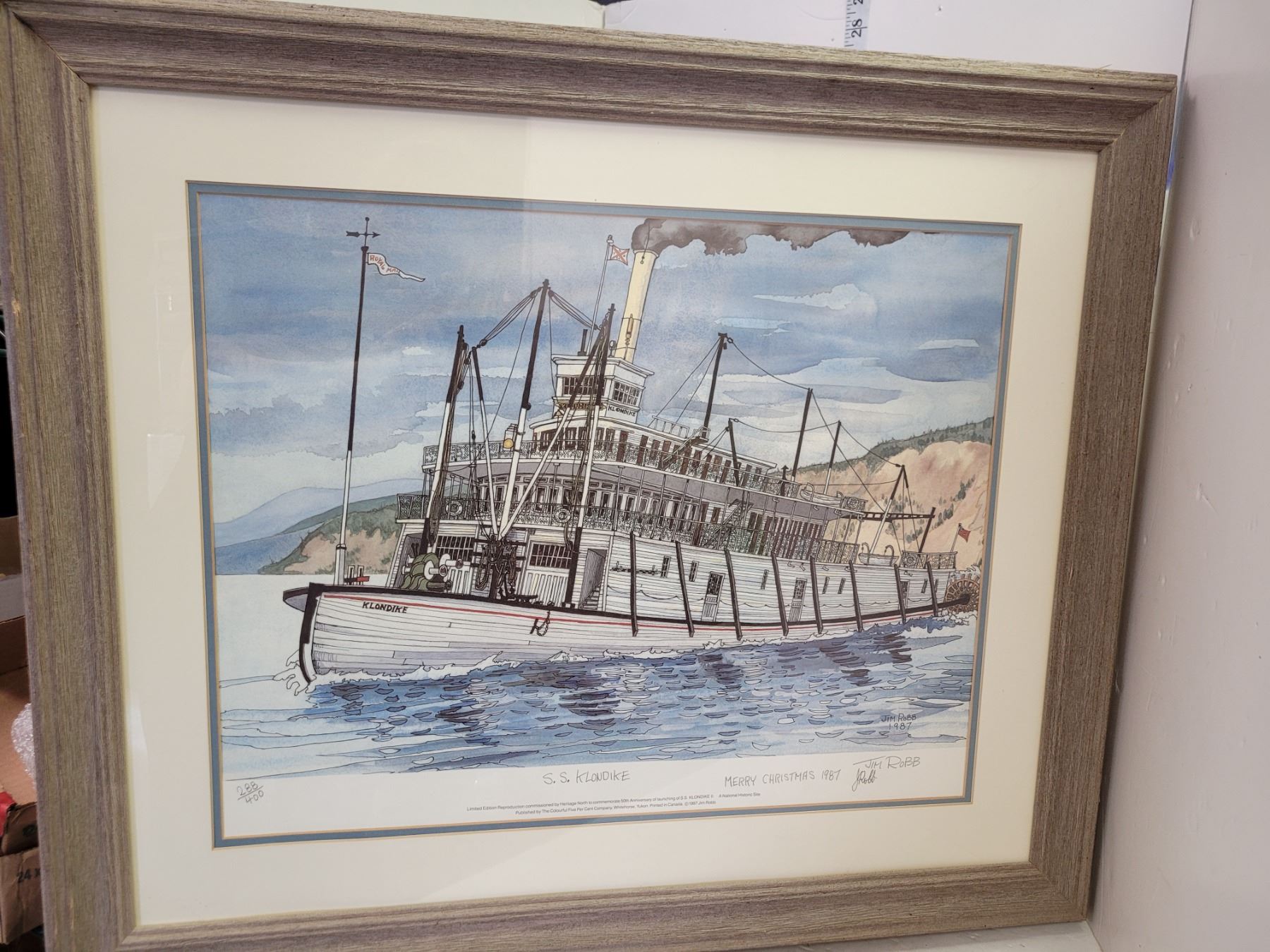 Large Jim Robb Hand Signed Print, S. S. Klondike Print, Personal ...