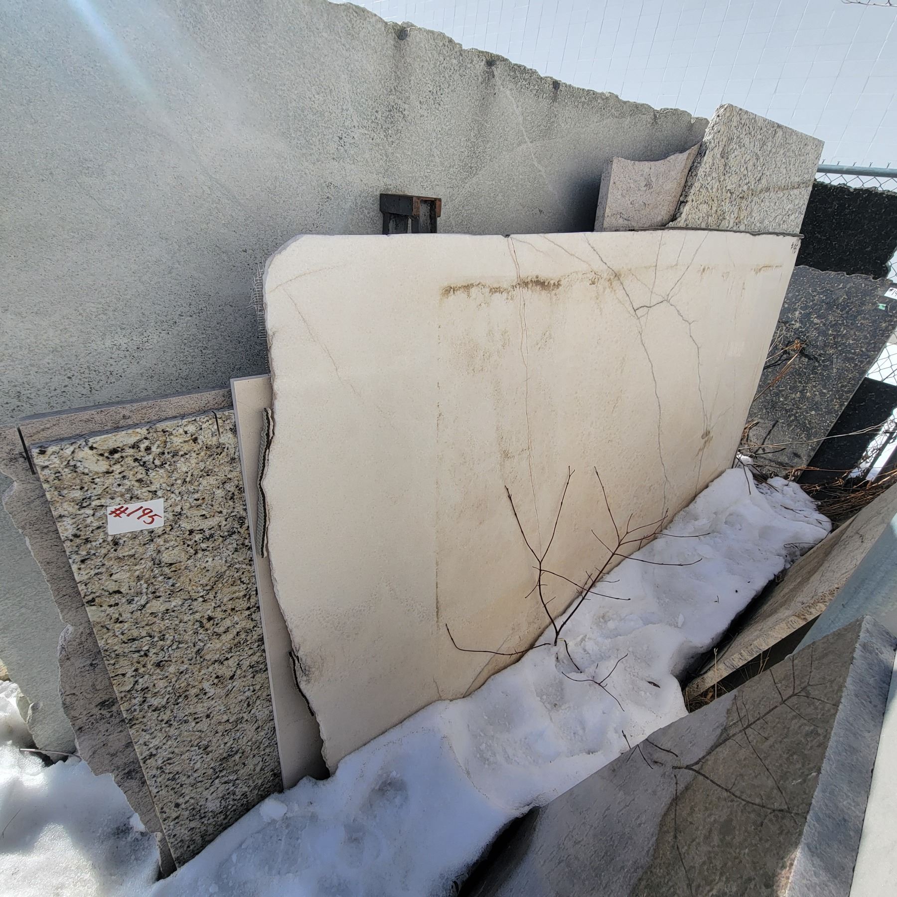 2- Partial slabs of onyx (broken), 1 partial slab of Dekton & 2 ...