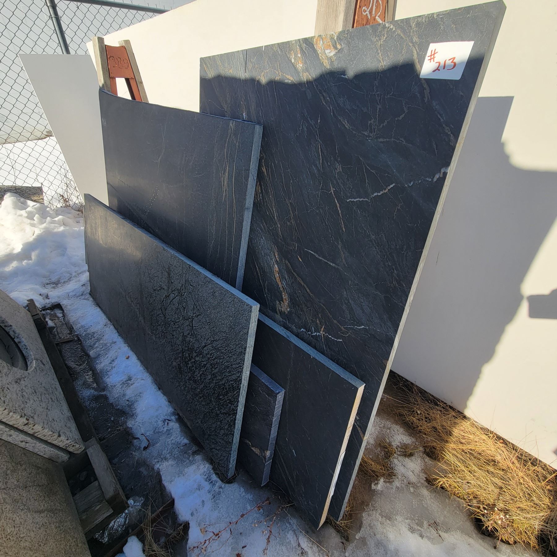 6- Partial slabs of soapstone