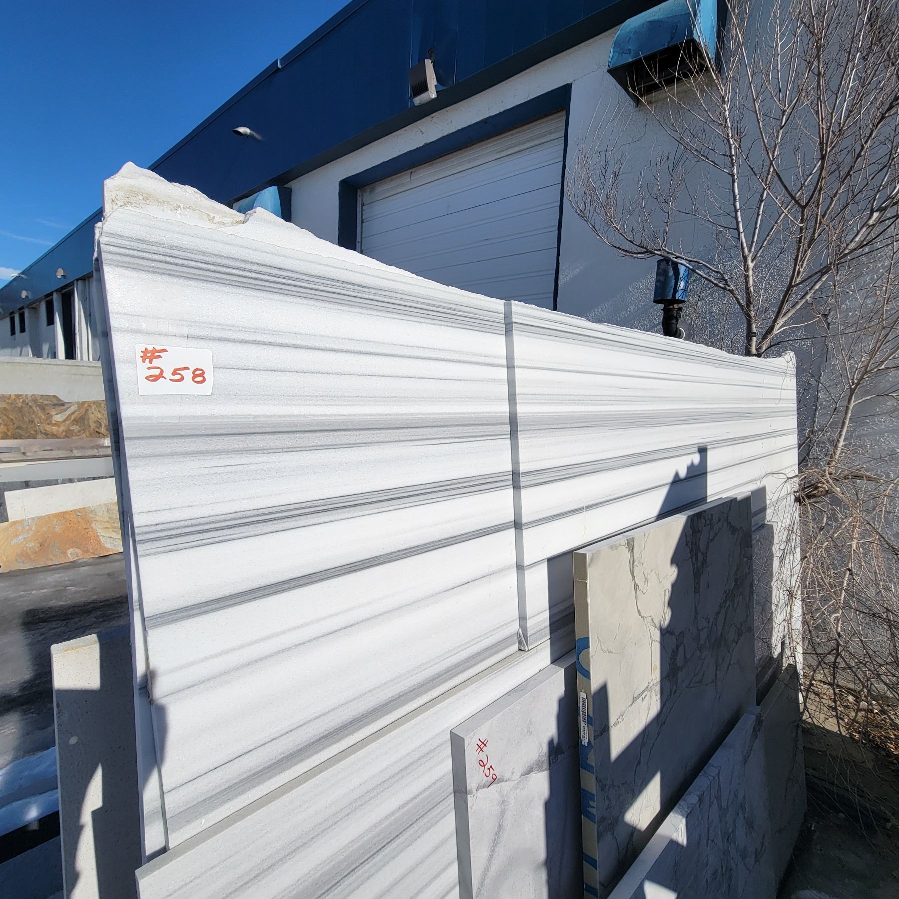 (Selling all together) 4- Full slabs & 1 partial slab of perlato olimpo ...