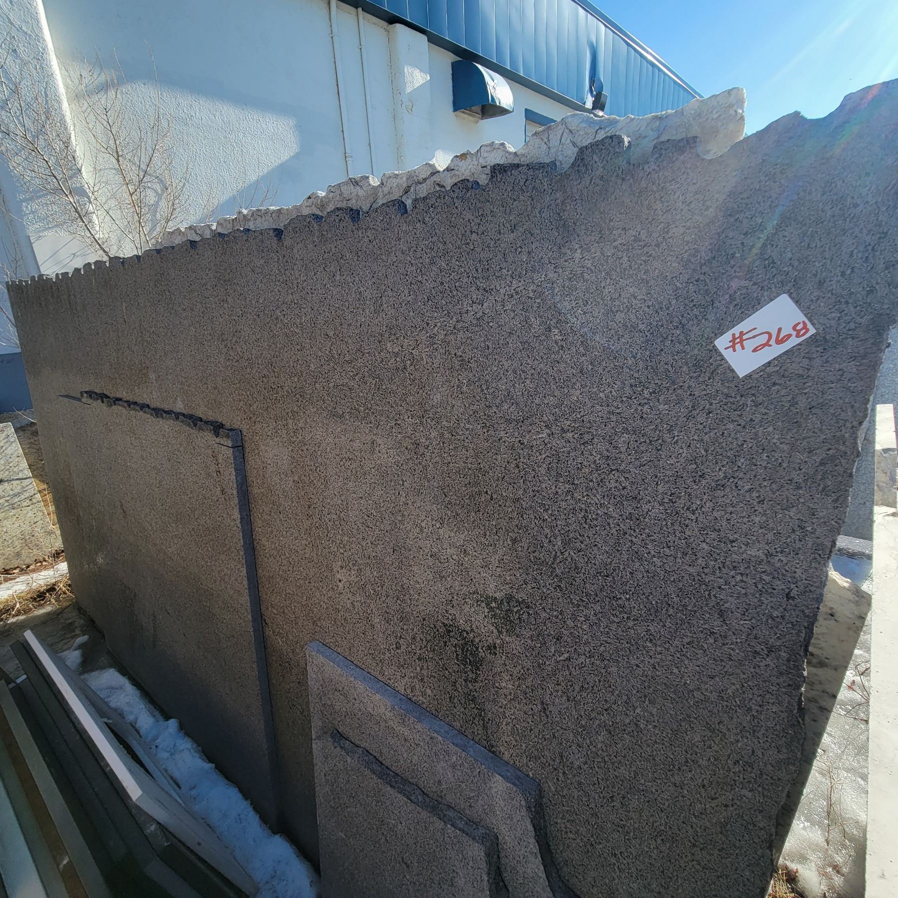 1- Full slab & 3- partial slabs of imperial coffee, flame finish