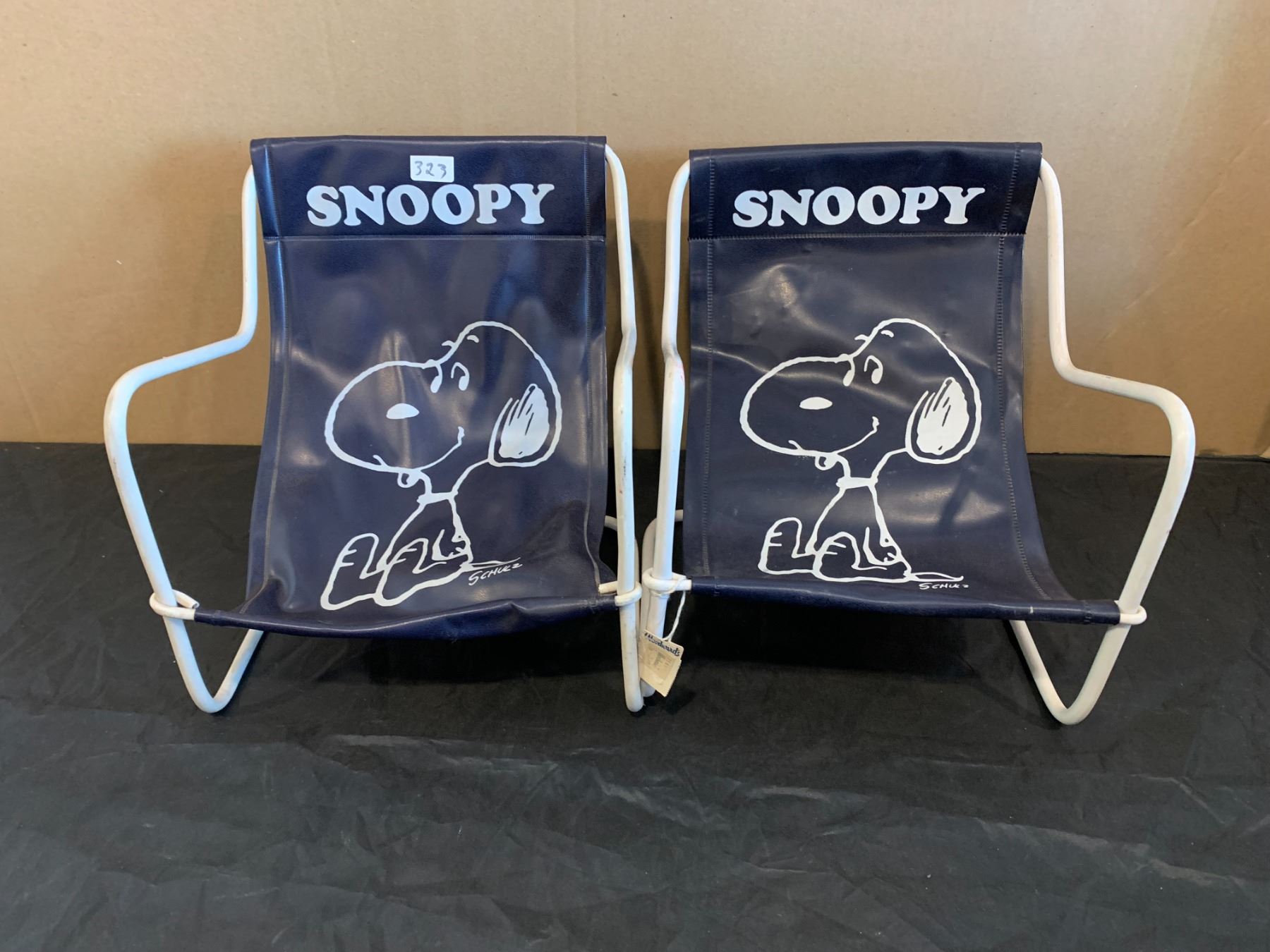 Lot Of 2 Vintage Snoopy Beach Chairs For Dolls
