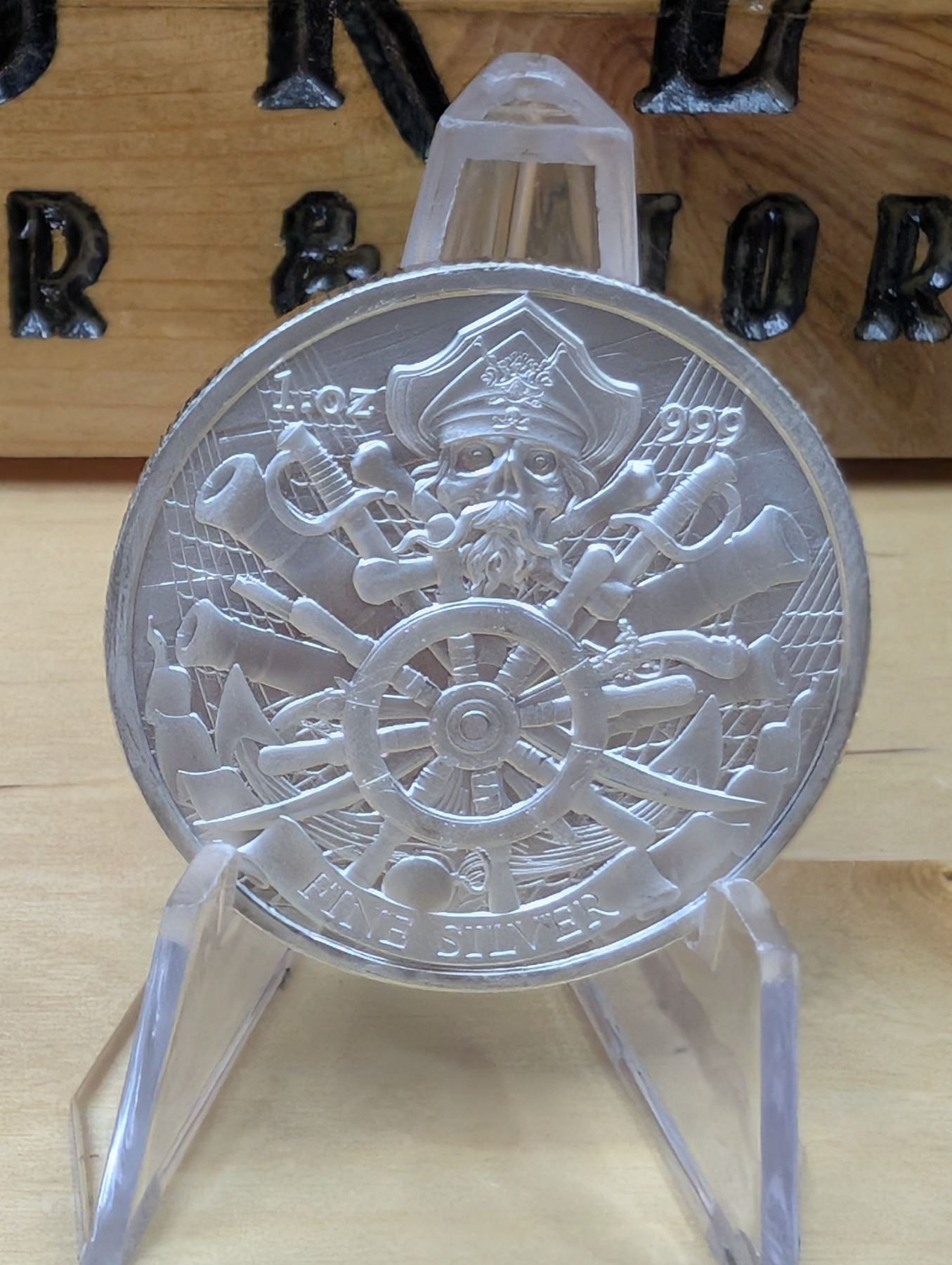 Lot 12-1) 1 oz Silver Dead Men Tell No Tales