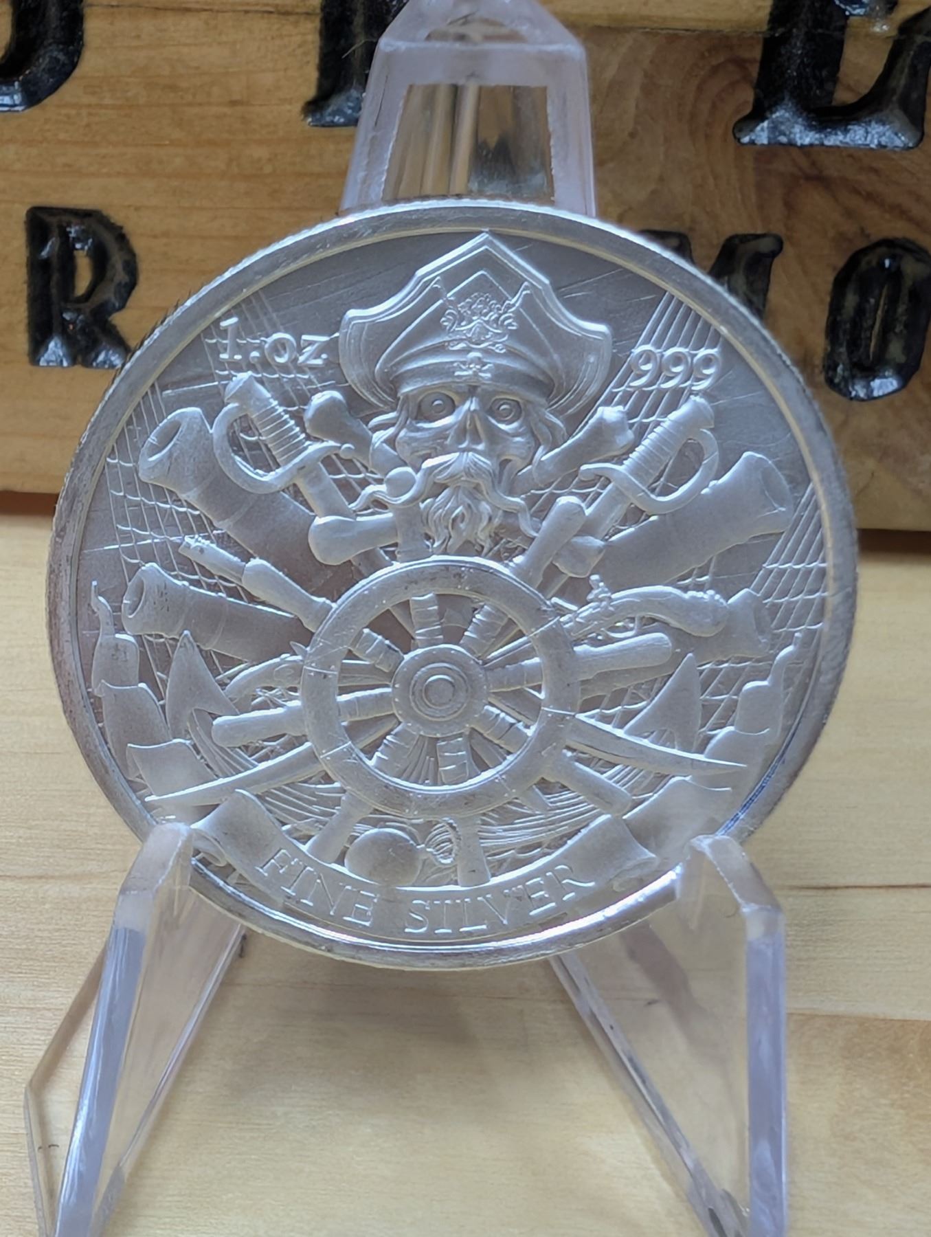 Lot 46-1) 1 oz Silver Dead Men Tell No Tales