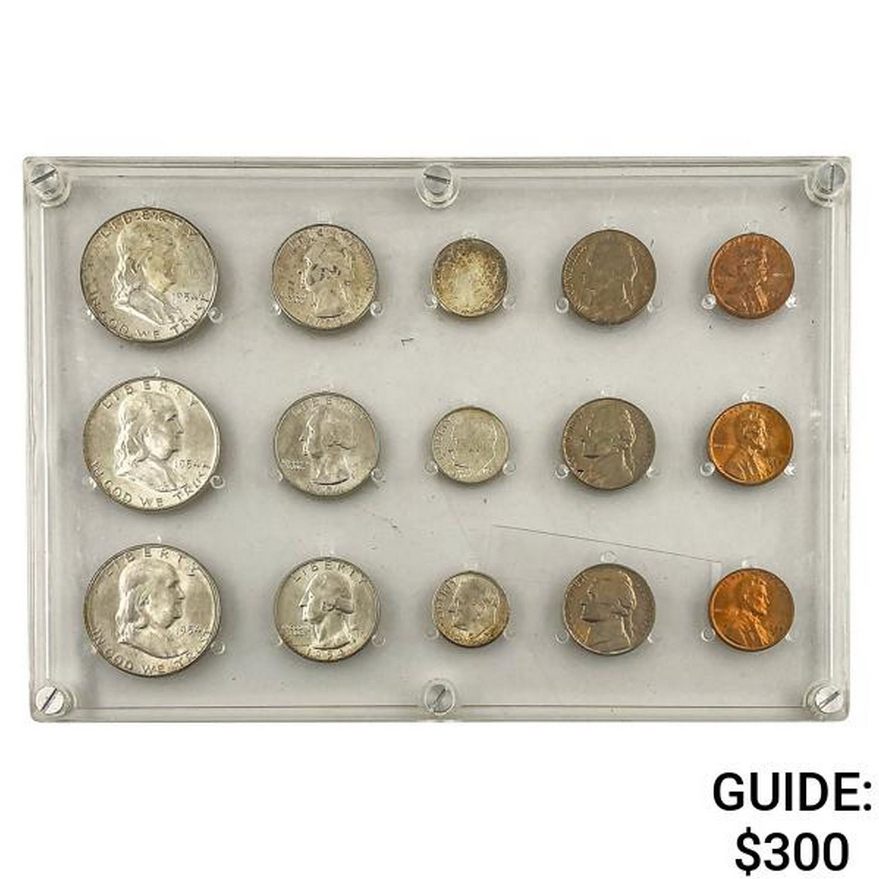 1954-P/D/S United States Proof Sets [15 Coins]