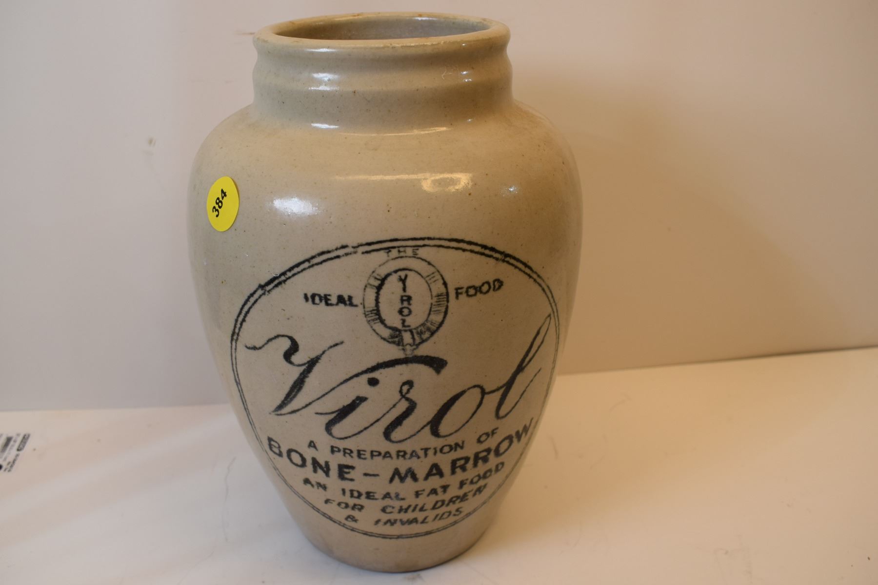 antique virol bone marrow crock - Schmalz Auctions