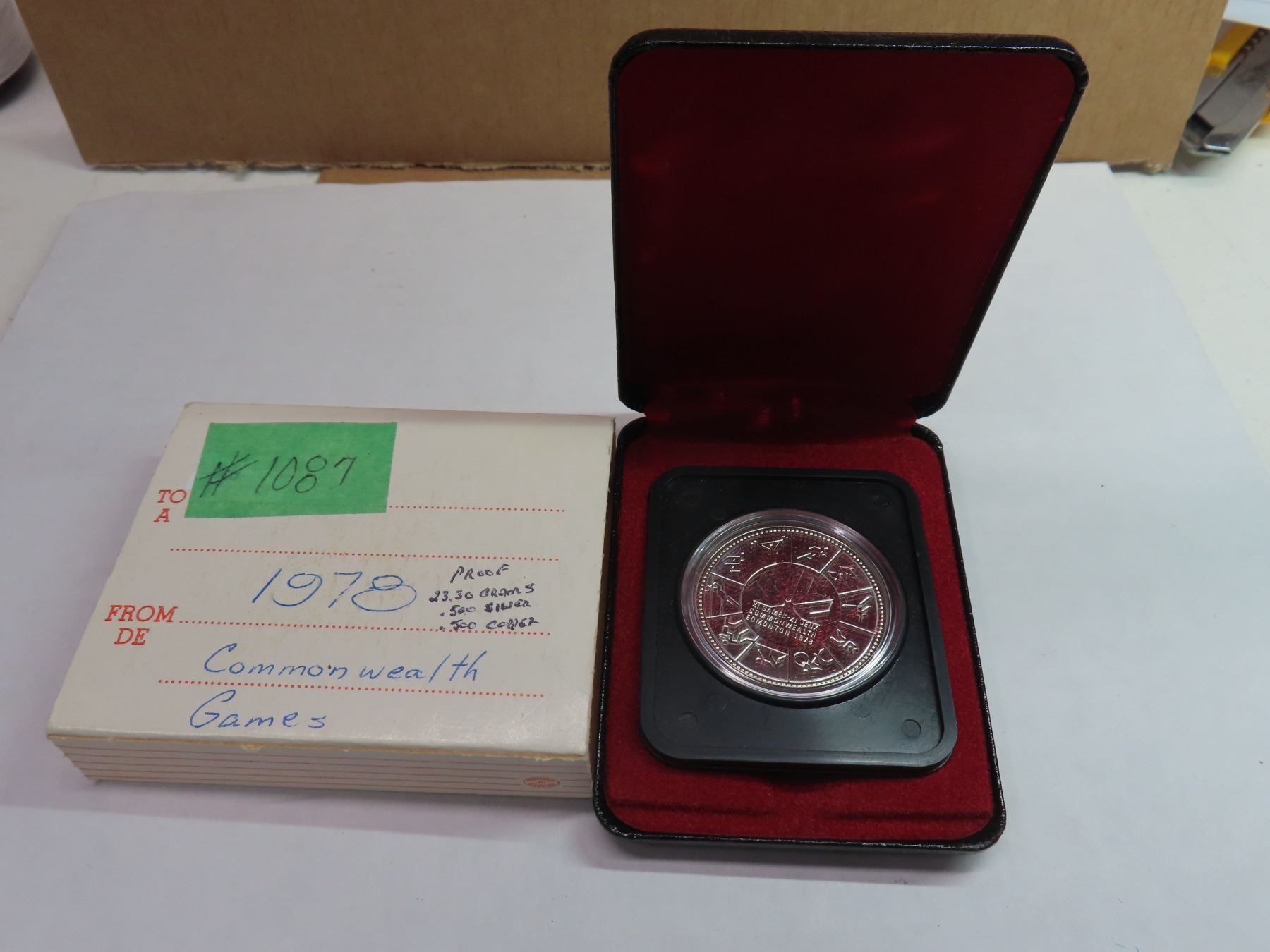 1978 common wealth games (23.50) grams (.500 silver dollar) proof - Schmalz Auctions