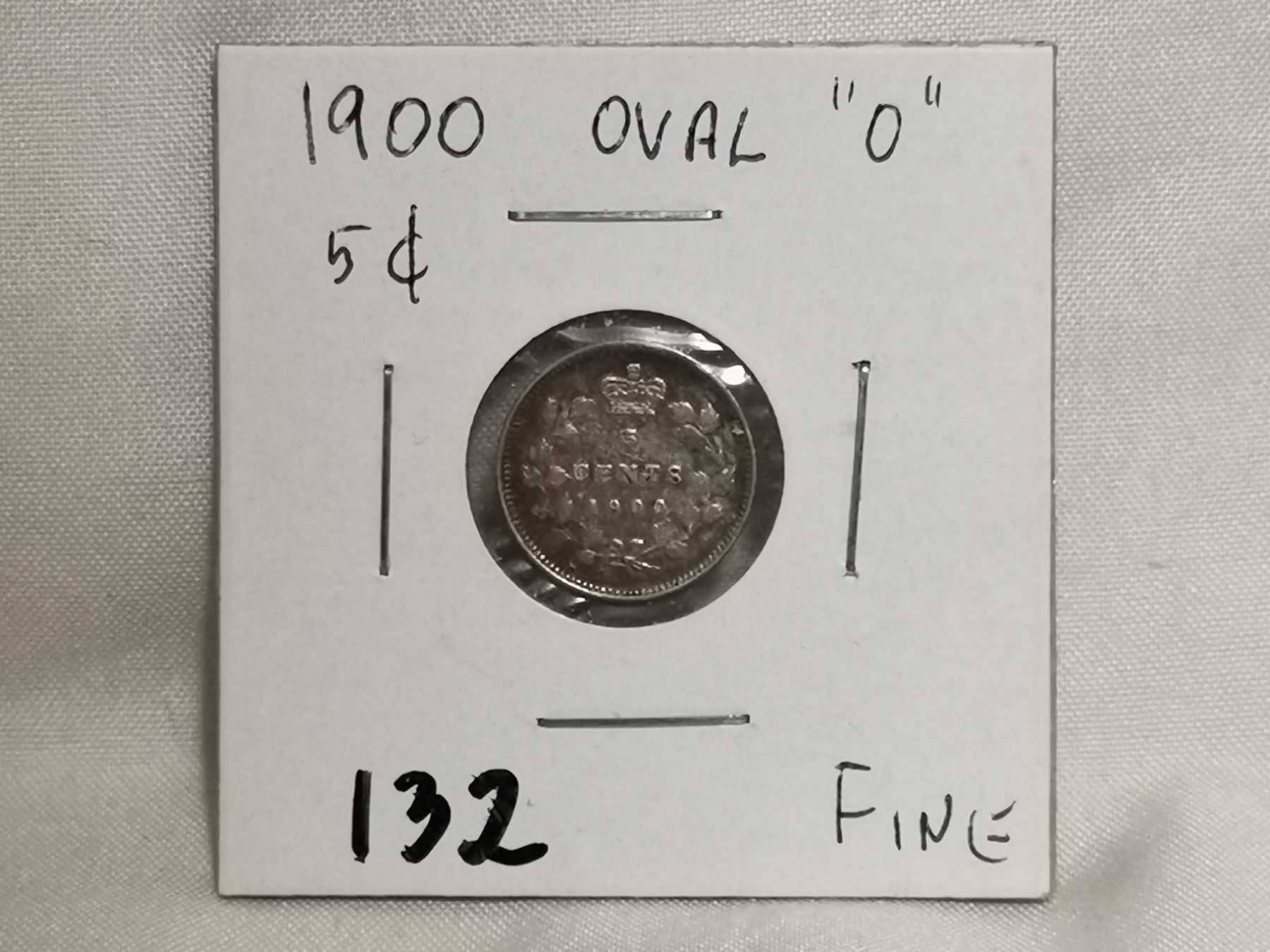 1900 oval 0 silver 5 cent - Schmalz Auctions
