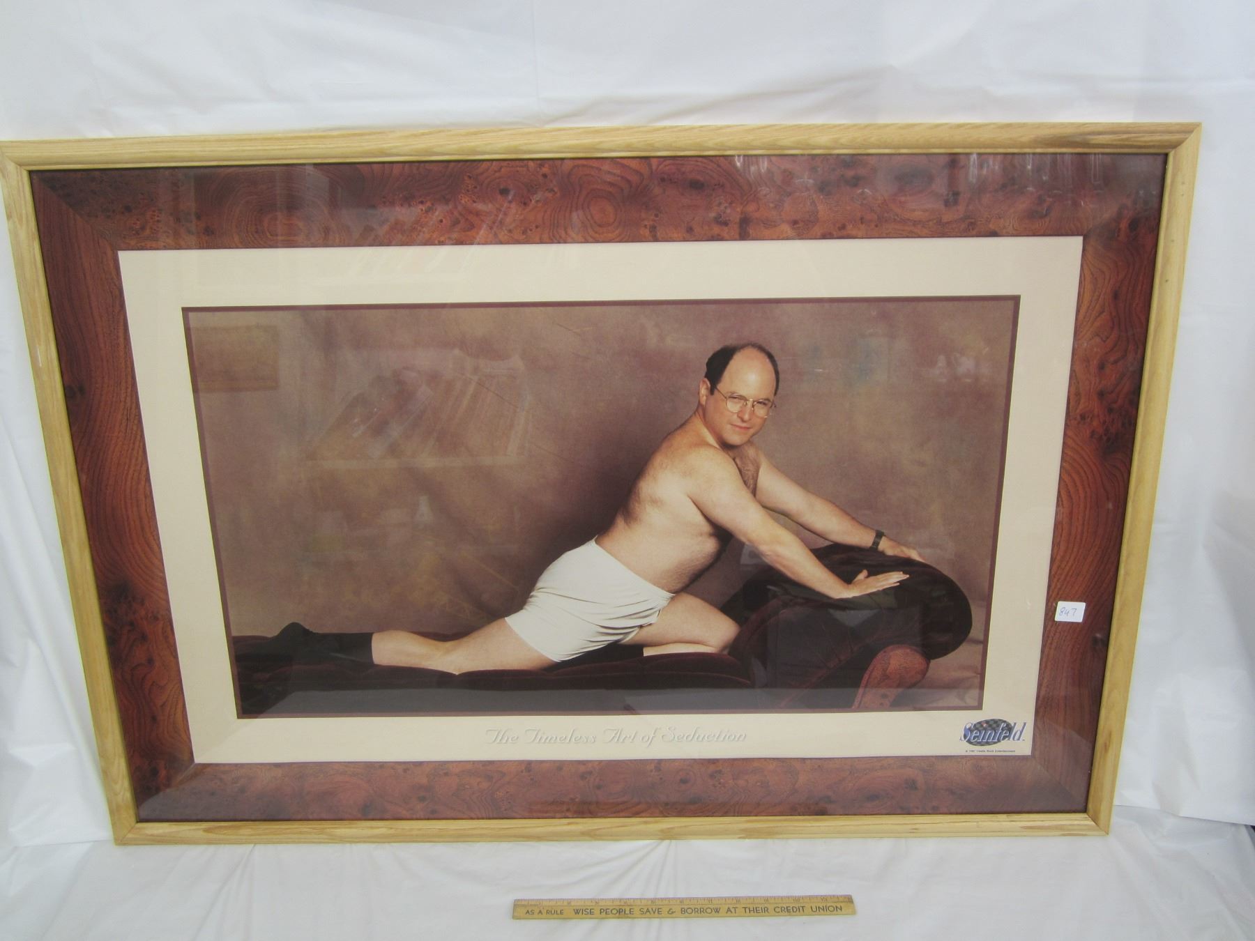 Vintage Seinfeld 1997 George Costan 29 Art Piece Nicely Framed - Schmalz Auctions