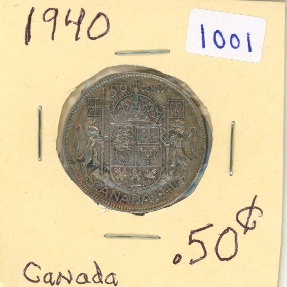 1940 Canada 50 Cent Coin. - Schmalz Auctions