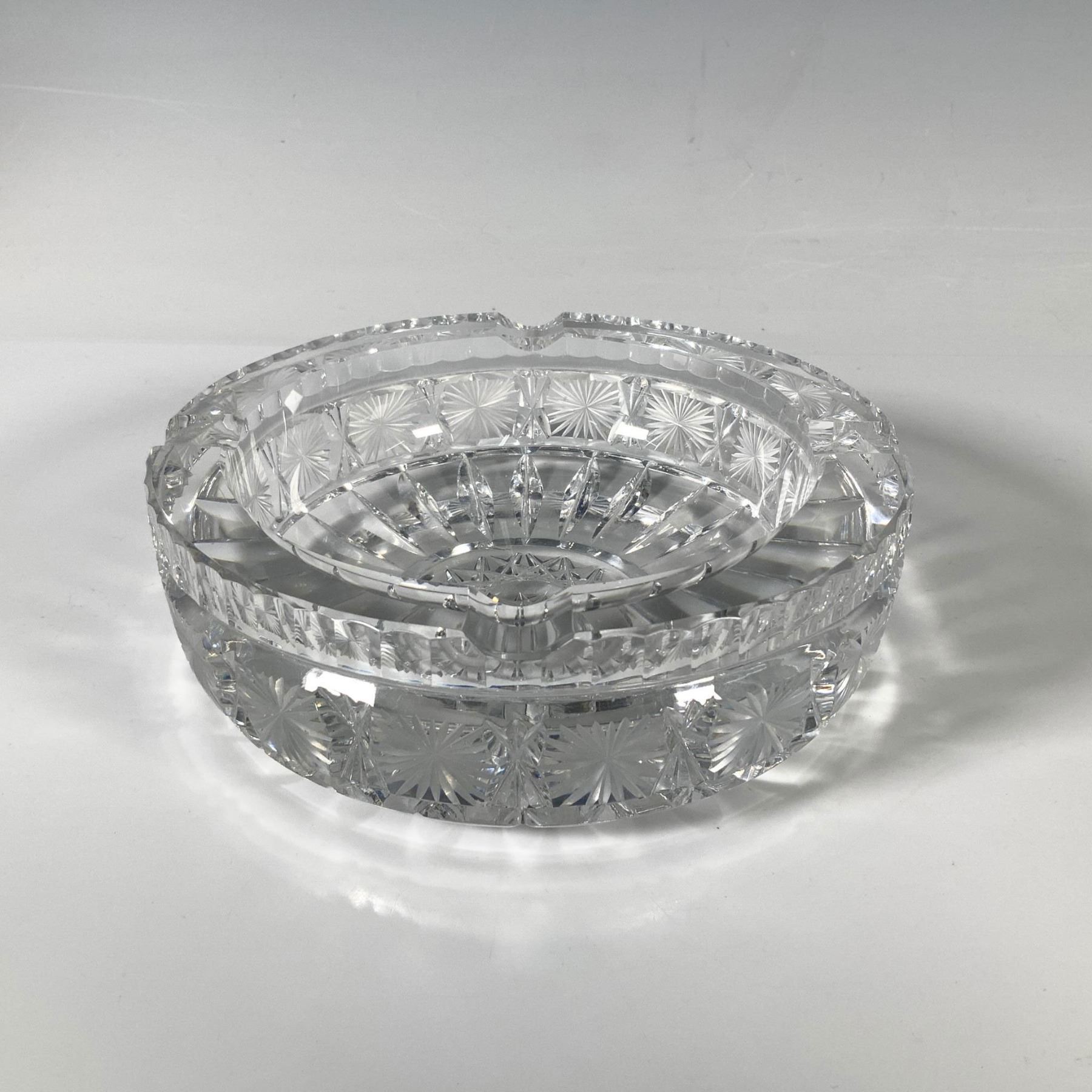 Vintage Star Cut Crystal Ashtray