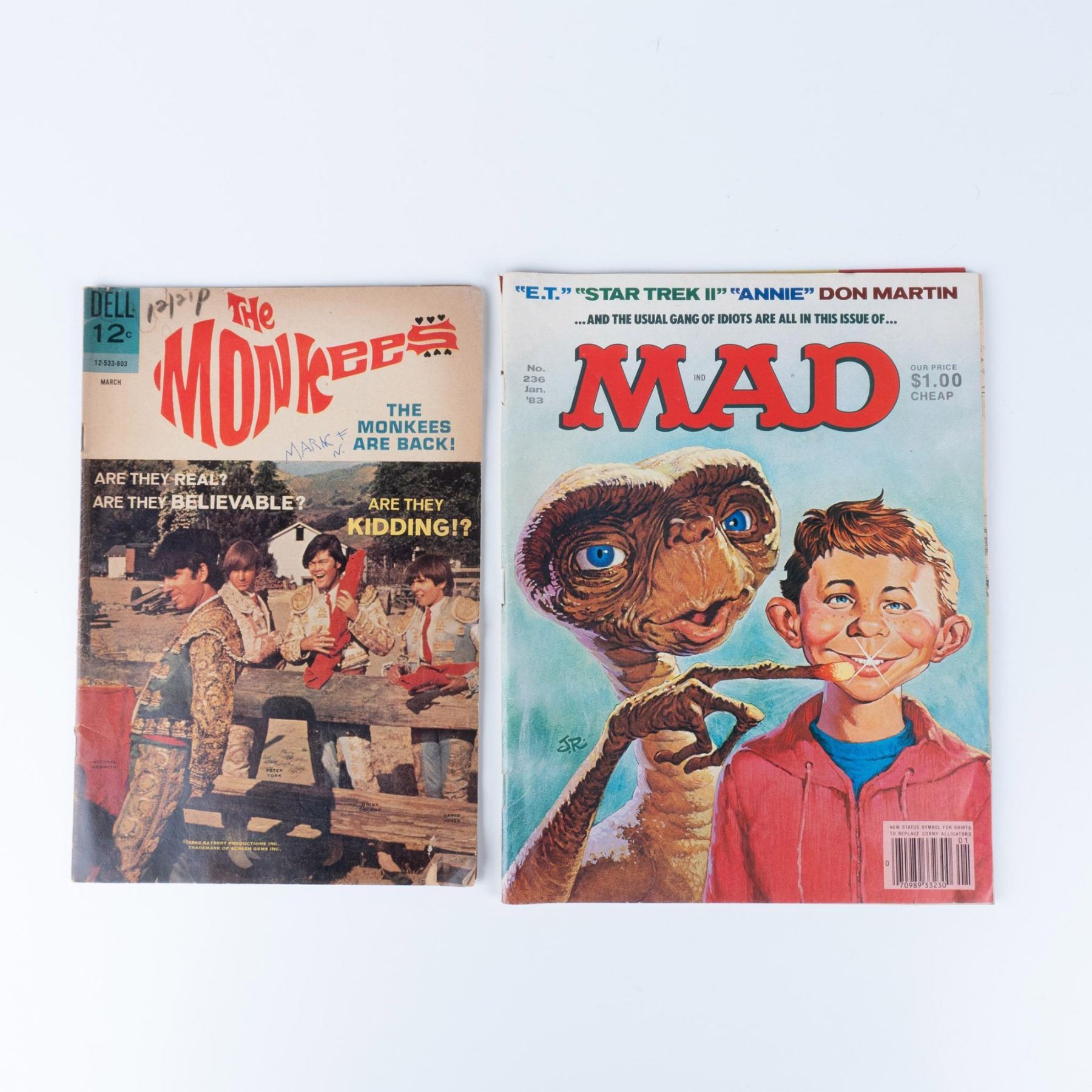 2pc Set Of Monkees And Mad Magazine Comics